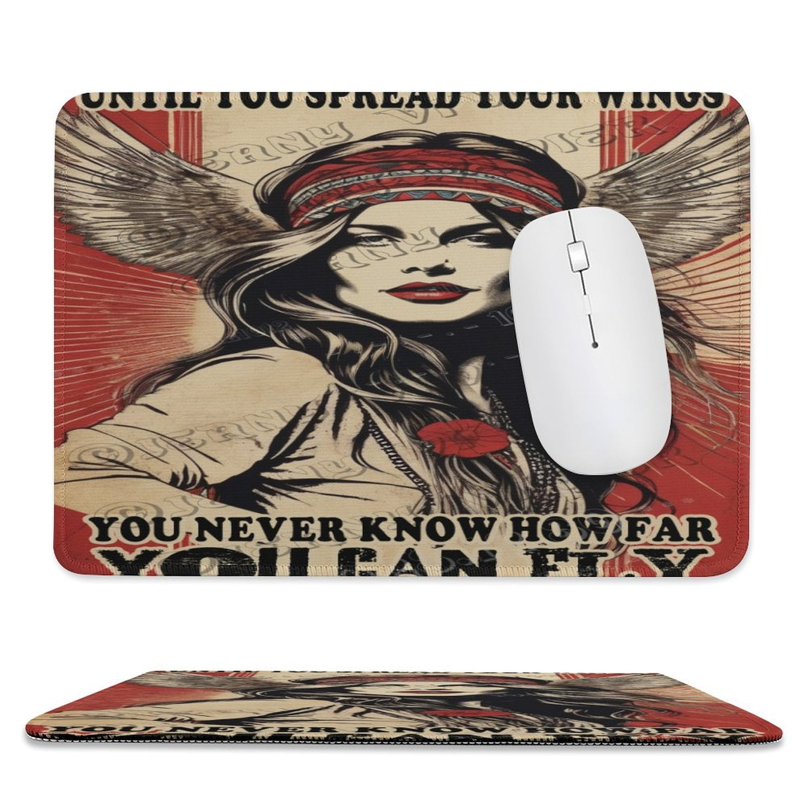 Mouse Pad, Non-Slip Rubber Base Mouse pad with Stitched Edge,Hippie ...
