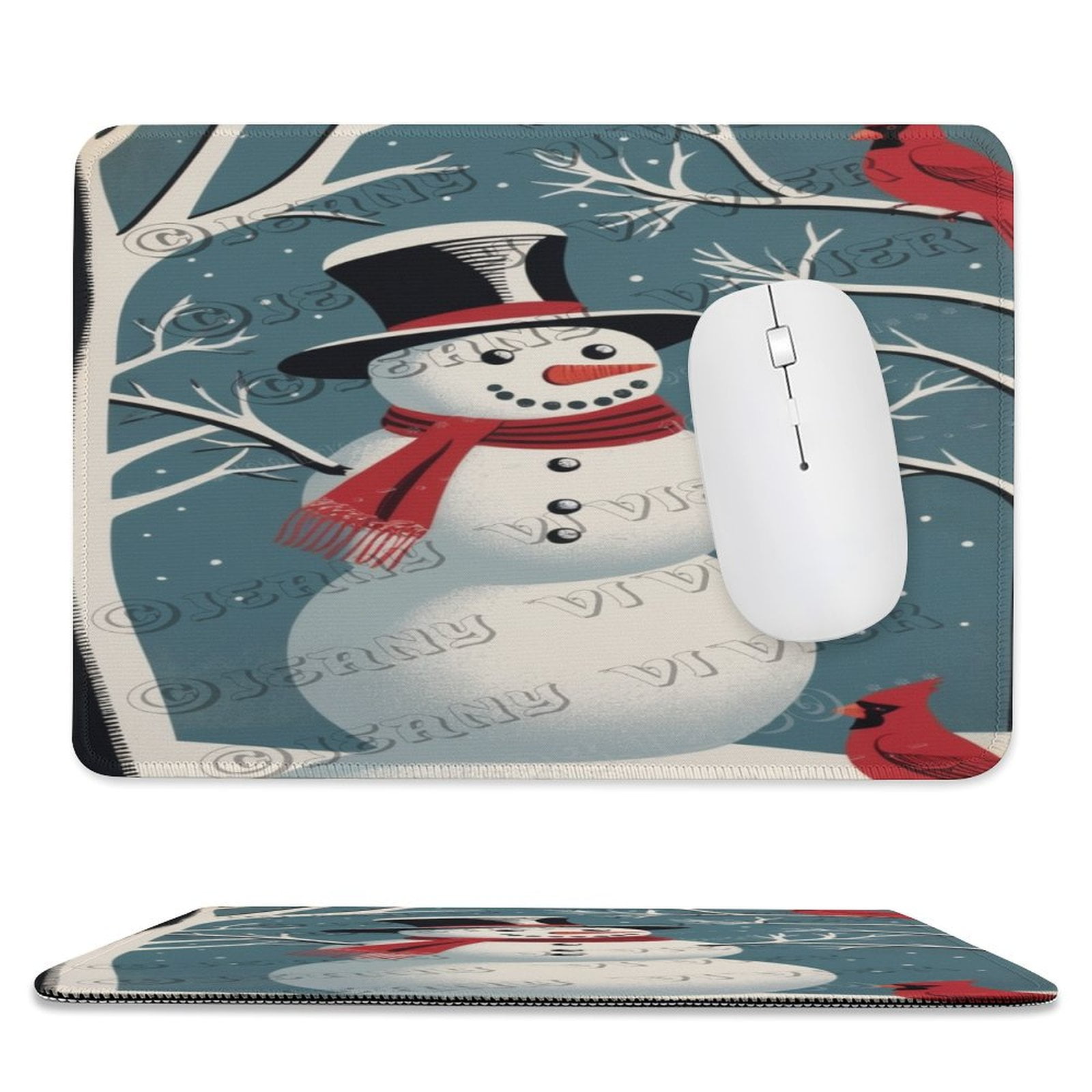 Mouse Pad, Non-Slip Rubber Base Mouse pad with Stitched Edge,Winter ...