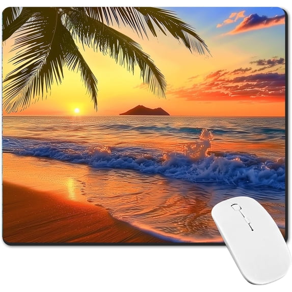 Mouse Pad, Ocean Beach Mouse Pads Non-Slip Rubber Base Mouse Mat ...