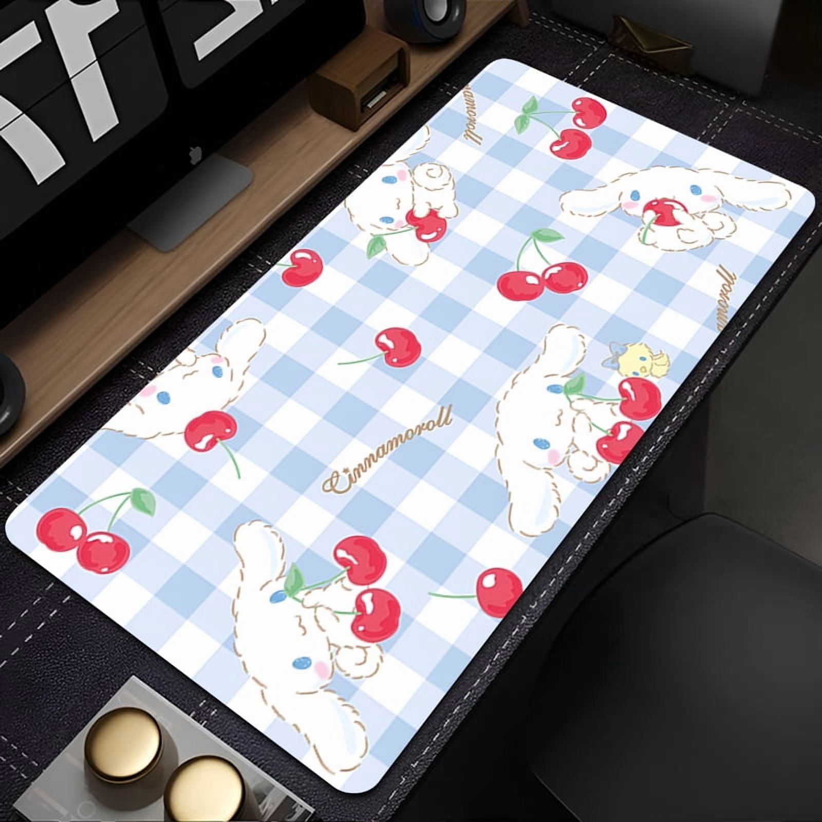 Mouse Pad Office Laptop Blue Bowknot Cartoon Keyboard Rug PC ...