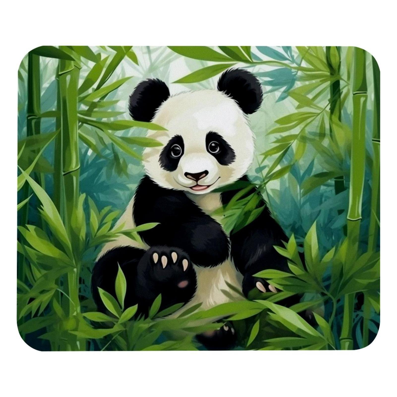 Mouse Pad with Panda and Bamboo - Computer Mouse Mat with Anti-Slip ...