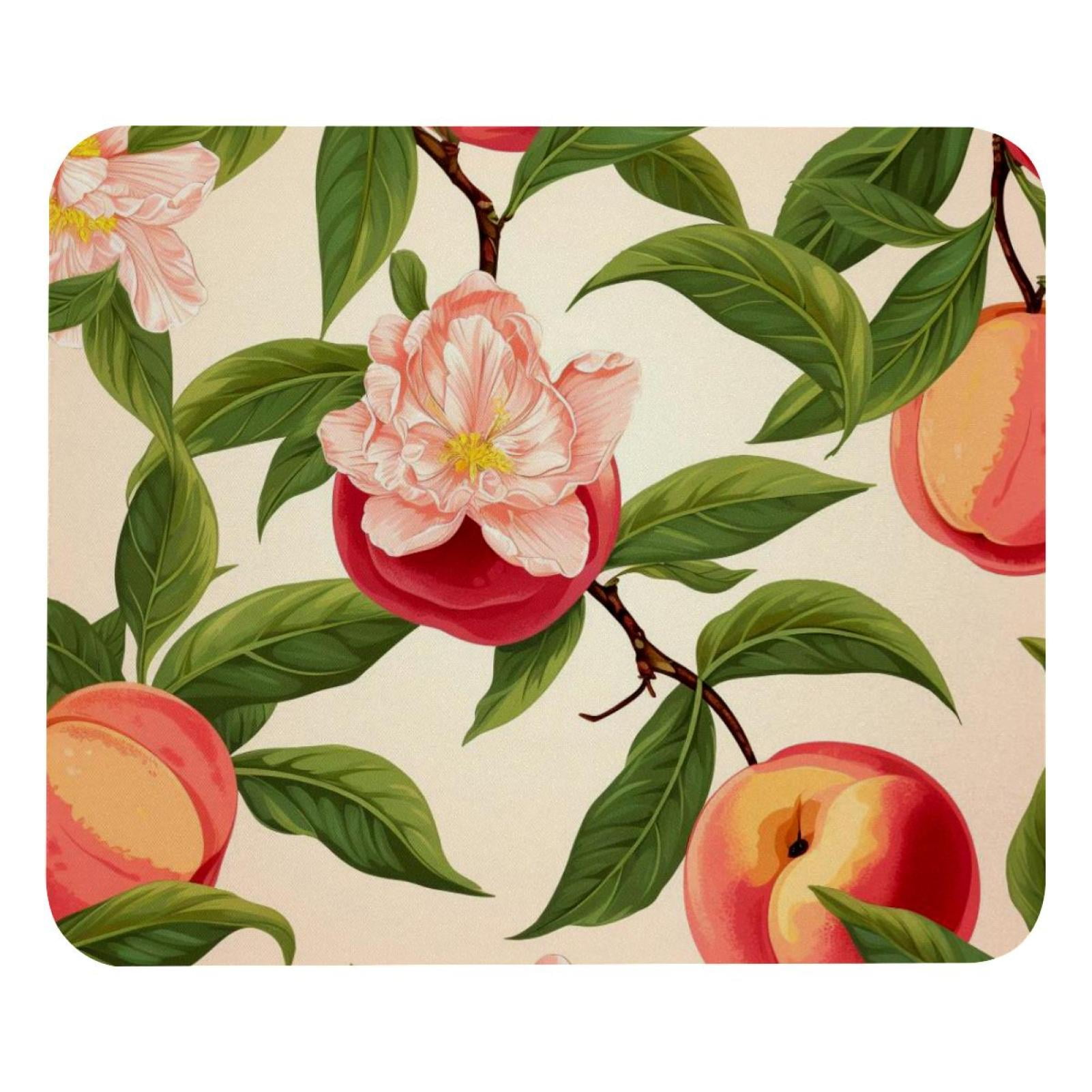 Mouse Pad with Peaches Flower Pretty - Computer Mouse Mat with Anti ...