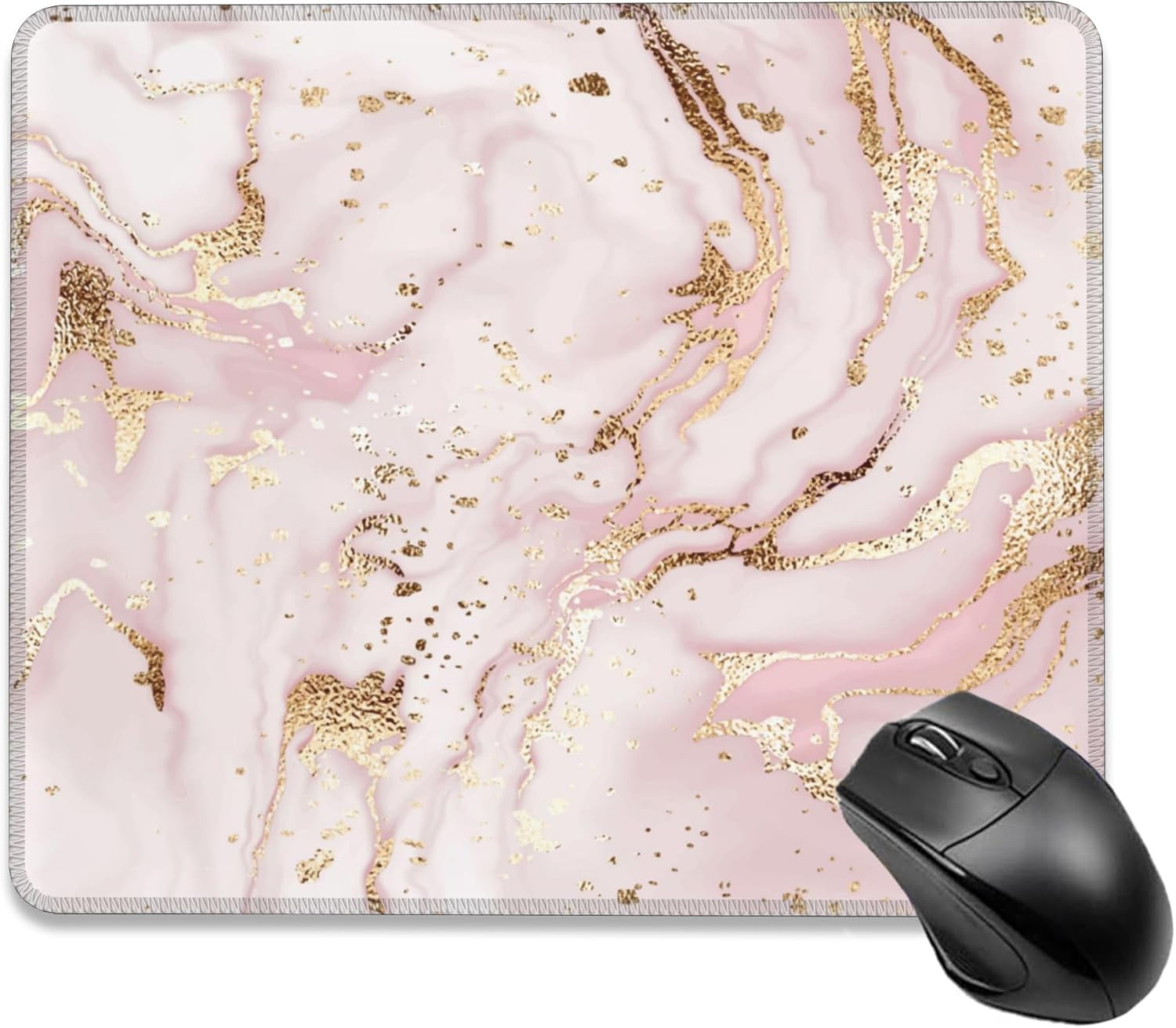 Mouse Pad, Pink Golden Liquid Marble Mouse Pads for Desk,Waterproof ...