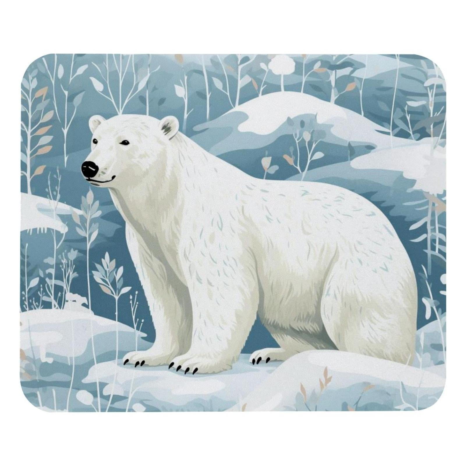 Mouse Pad with Polar Bears Cartoon - Computer Mouse Mat with Anti-Slip ...