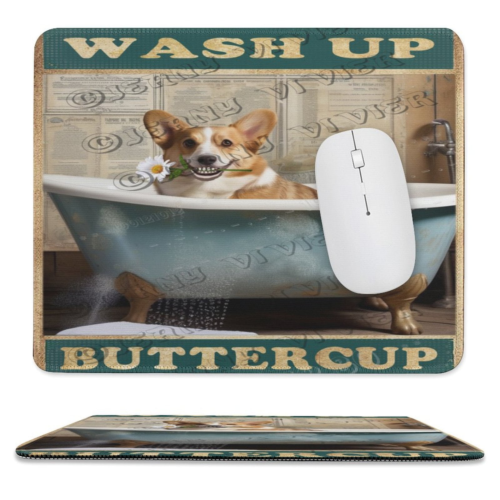 Mouse Pad, Premium-Textured Mouse Mat with Non-Slip Rubber Base,Corgi ...