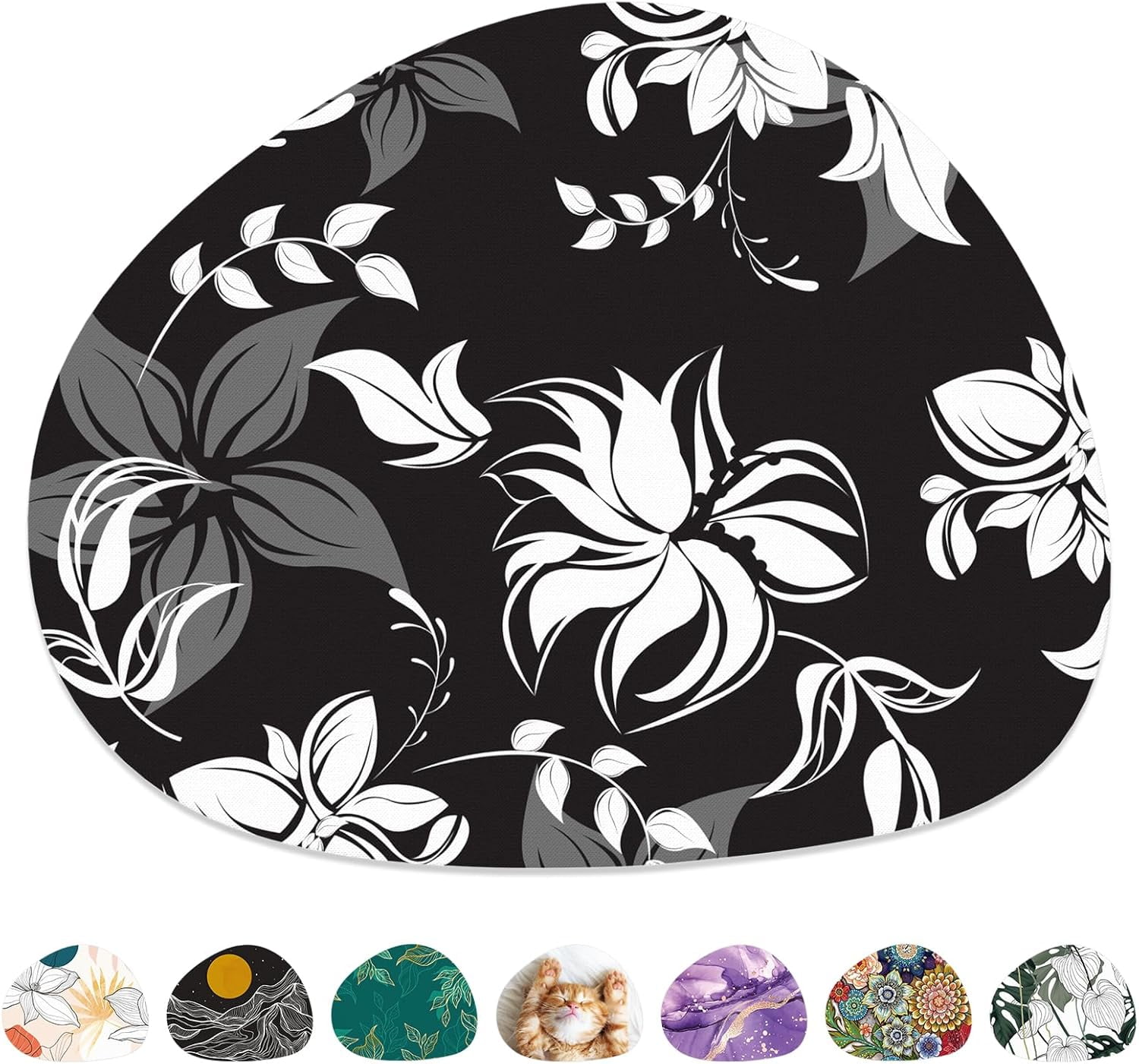 Mouse Pad, Premium-Textured Oval Computer Pad, 8.7" x 7.1" Thick 3 mm ...