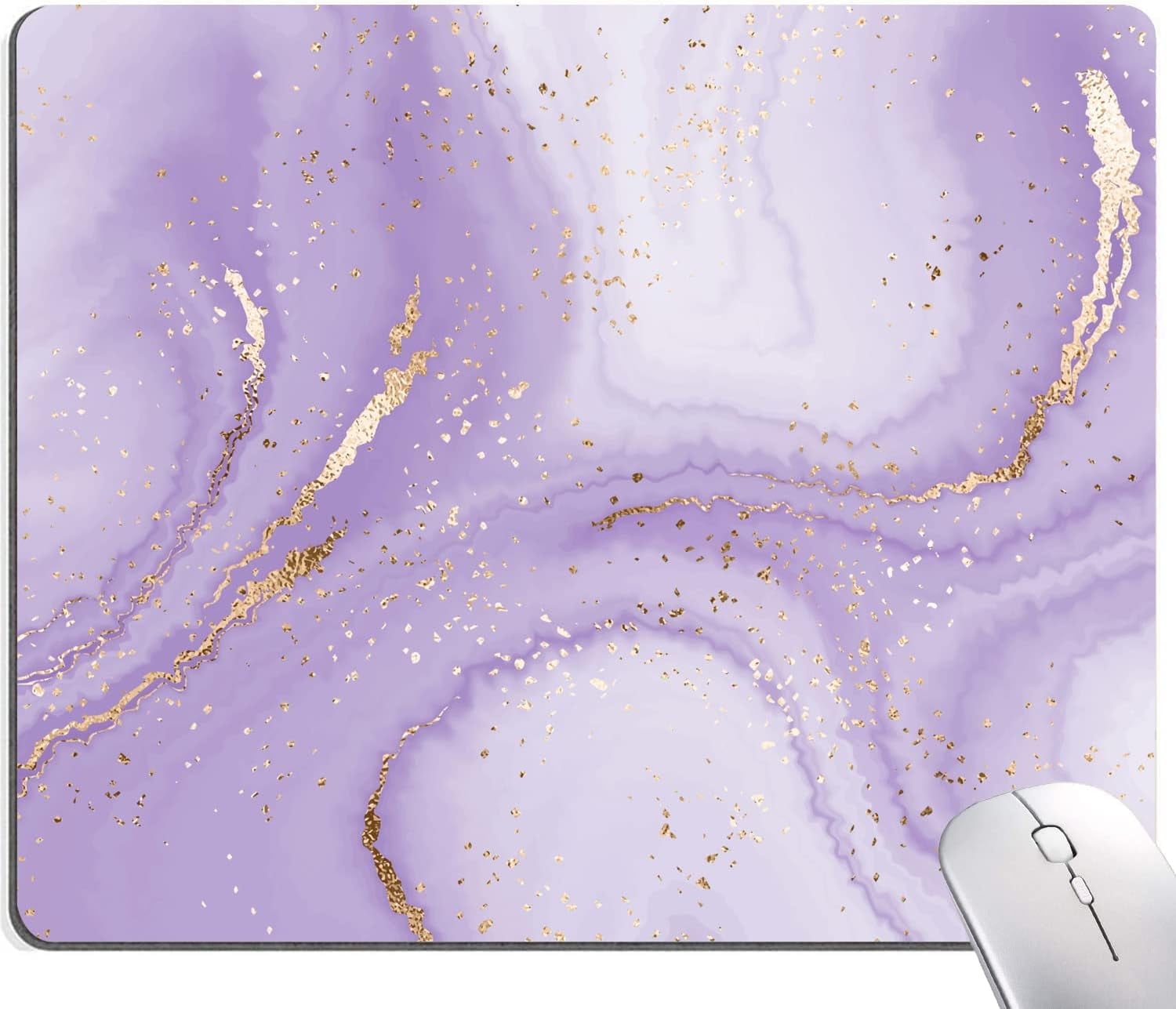 Mouse Pad, Purple Marble Design Mouse Pad, Washable Square Cloth ...