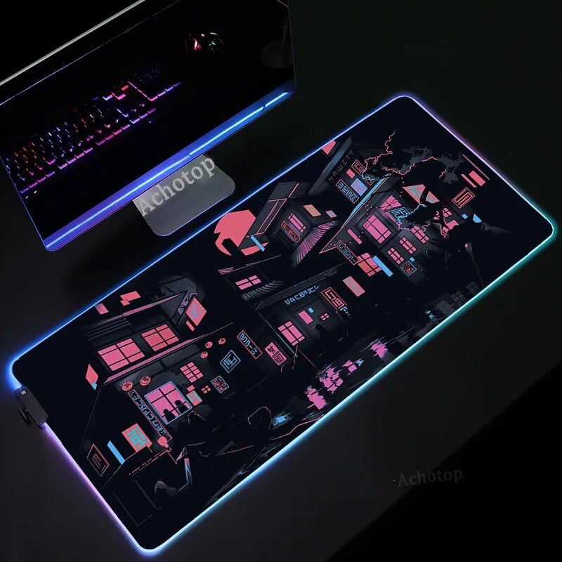 Mouse Pad RGB Gabinete Gamer PC Computer Anime Keyboard Mouse Mat Led ...