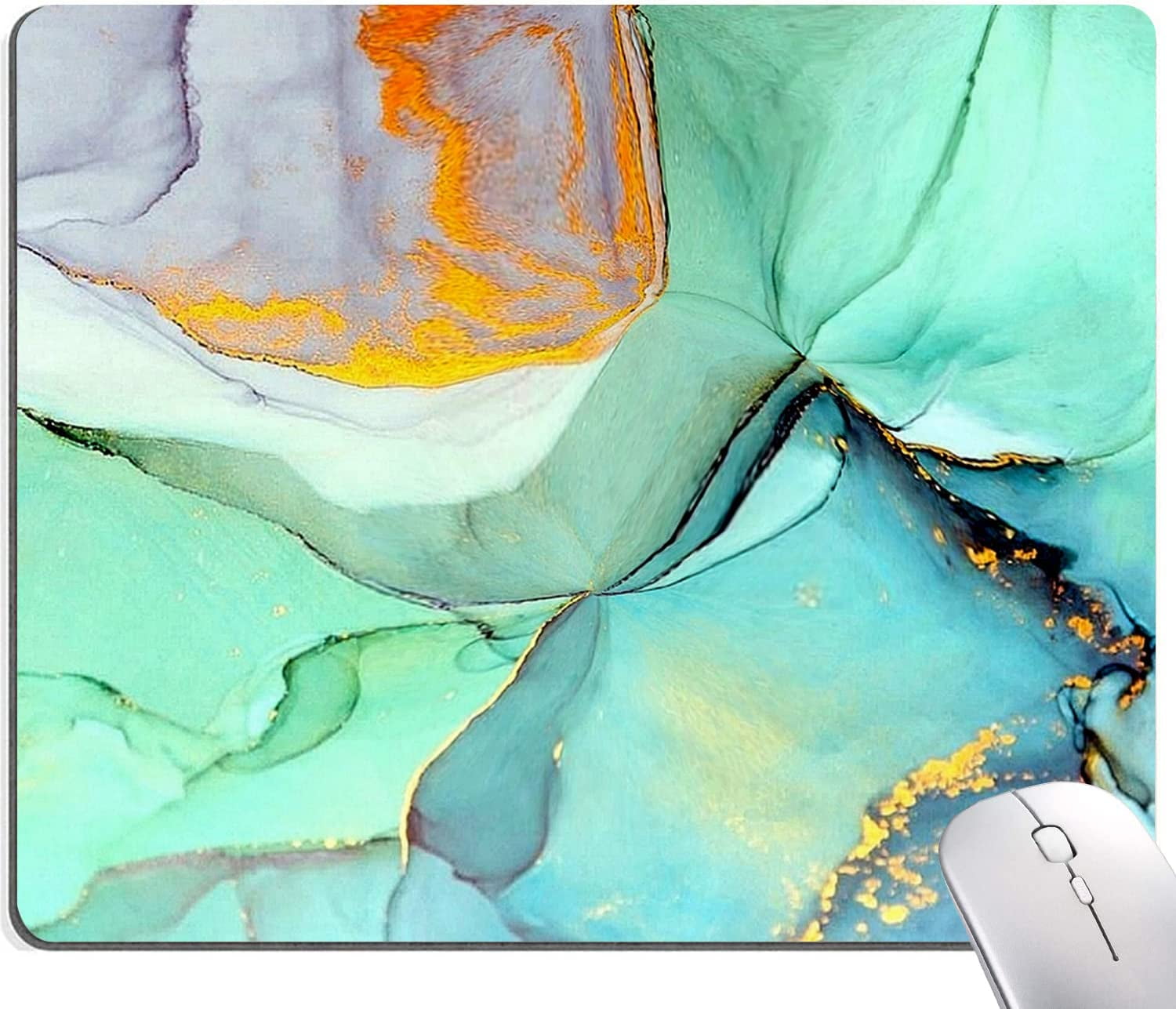 Mouse Pad, Rectangle Marble Design Anti-Slip Rubber Mousepad for Gaming ...