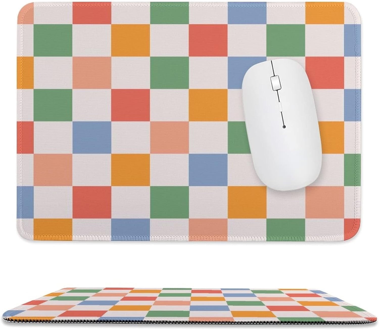 Mouse Pad, Retro Checkered Colorful Personalized Mousepad Mouse Pads ...