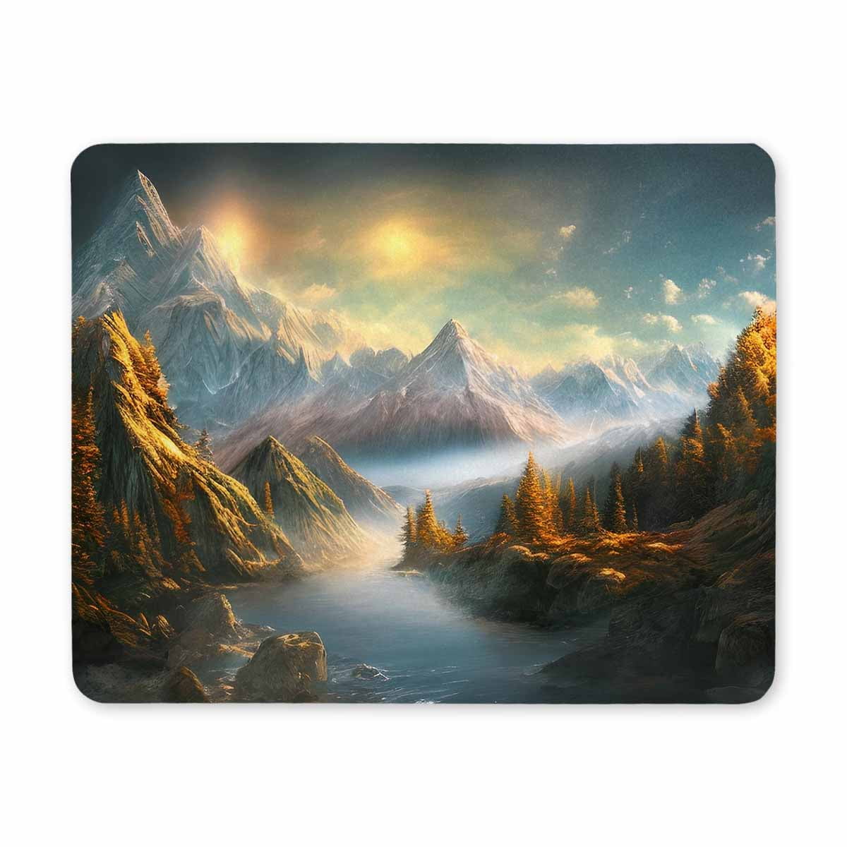 Mouse Pad, Scenic Places Mountains, Non-Slip Rubber Mousepad, Standard ...