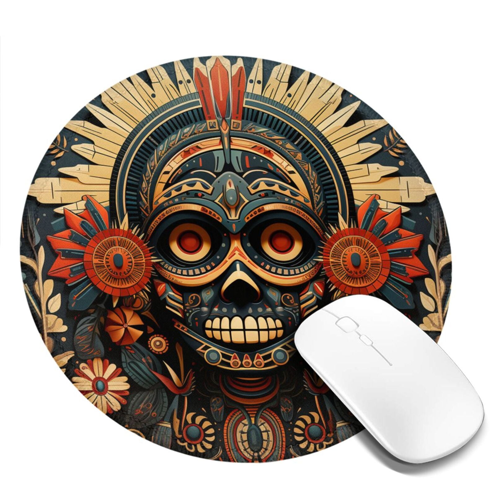 Mouse Pad Small Round Mousepad Non-Slip Rubber Base for Office Desk ...