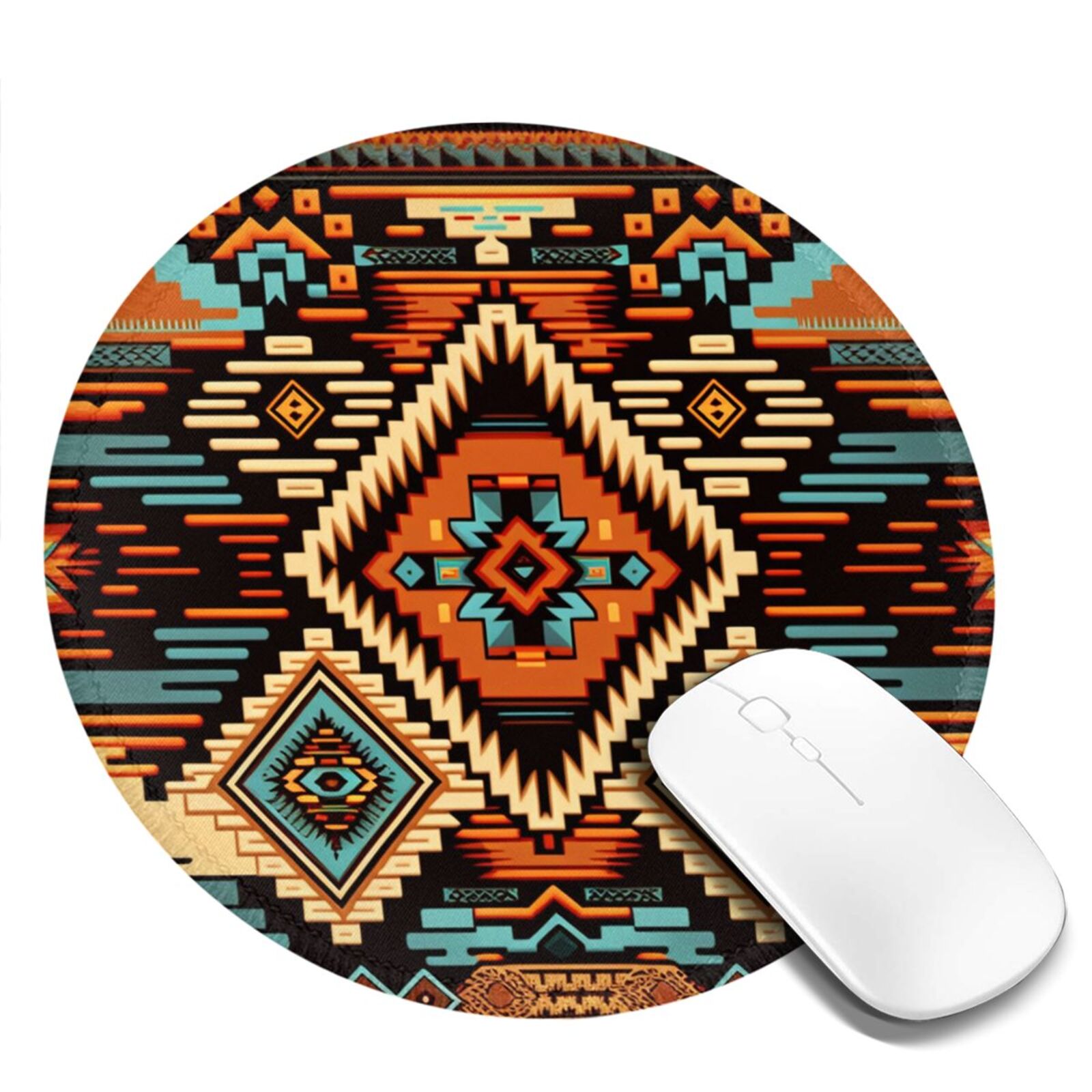 Mouse Pad Small Round Mousepad Non-Slip Rubber Base for Office Desk ...