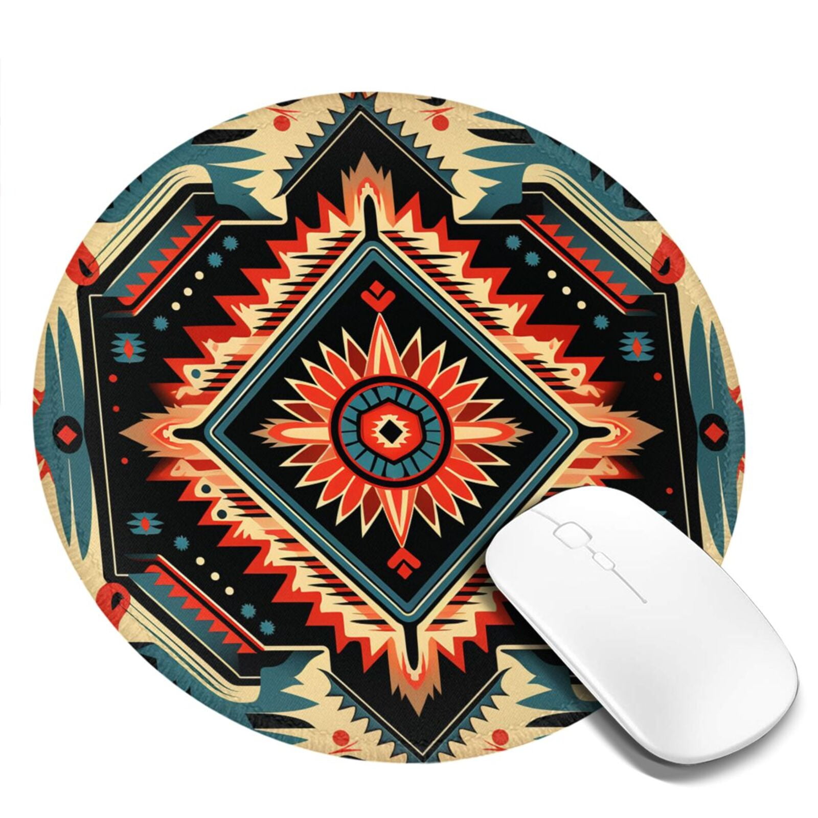 Mouse Pad Small Round Mousepad Non-Slip Rubber Base for Office Desk ...