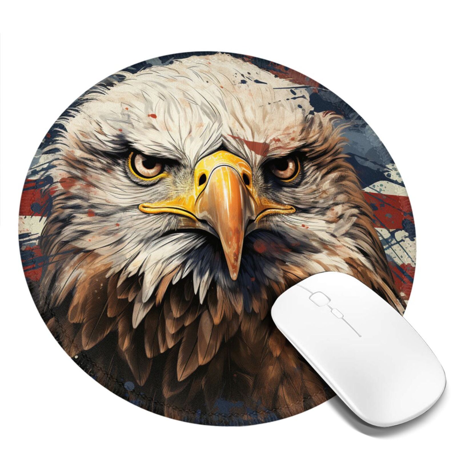 Mouse Pad Small Round Mousepad Non-Slip Rubber Base for Office Desk ...
