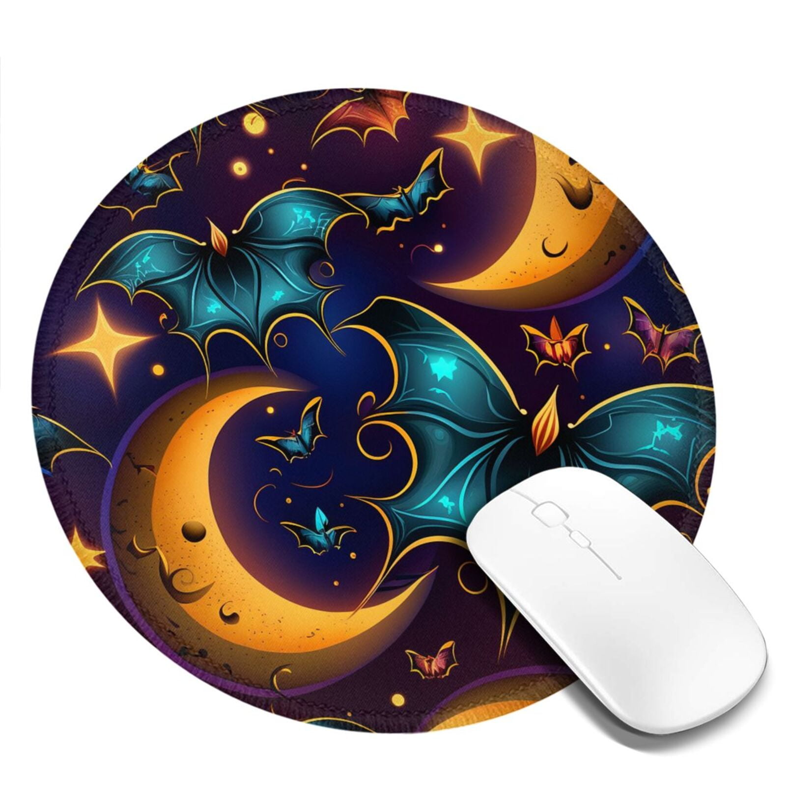 Mouse Pad Small Round Mousepad Non-Slip Rubber Base for Office Desk ...