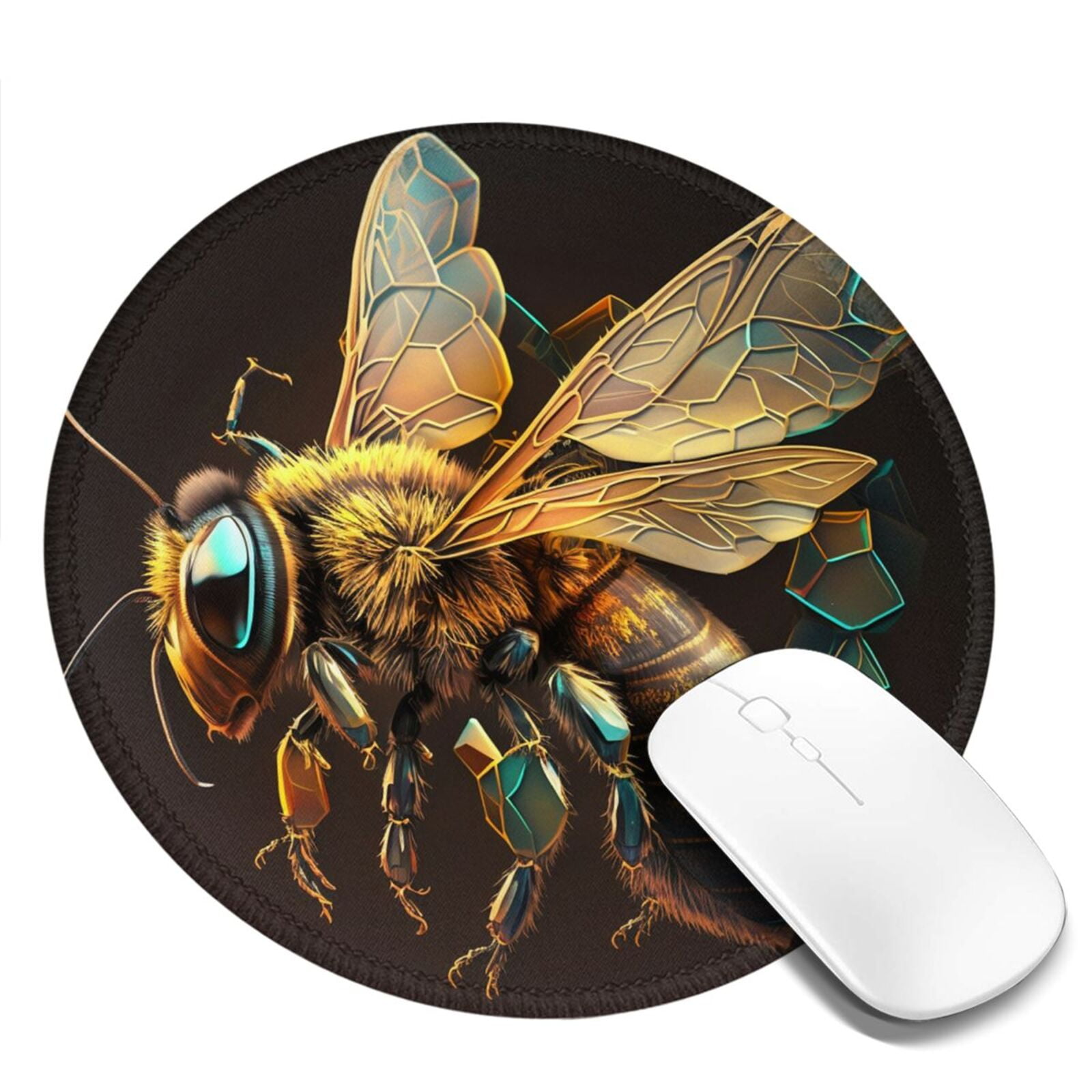 Mouse Pad Small Round Mousepad Non-Slip Rubber Base for Office Desk ...