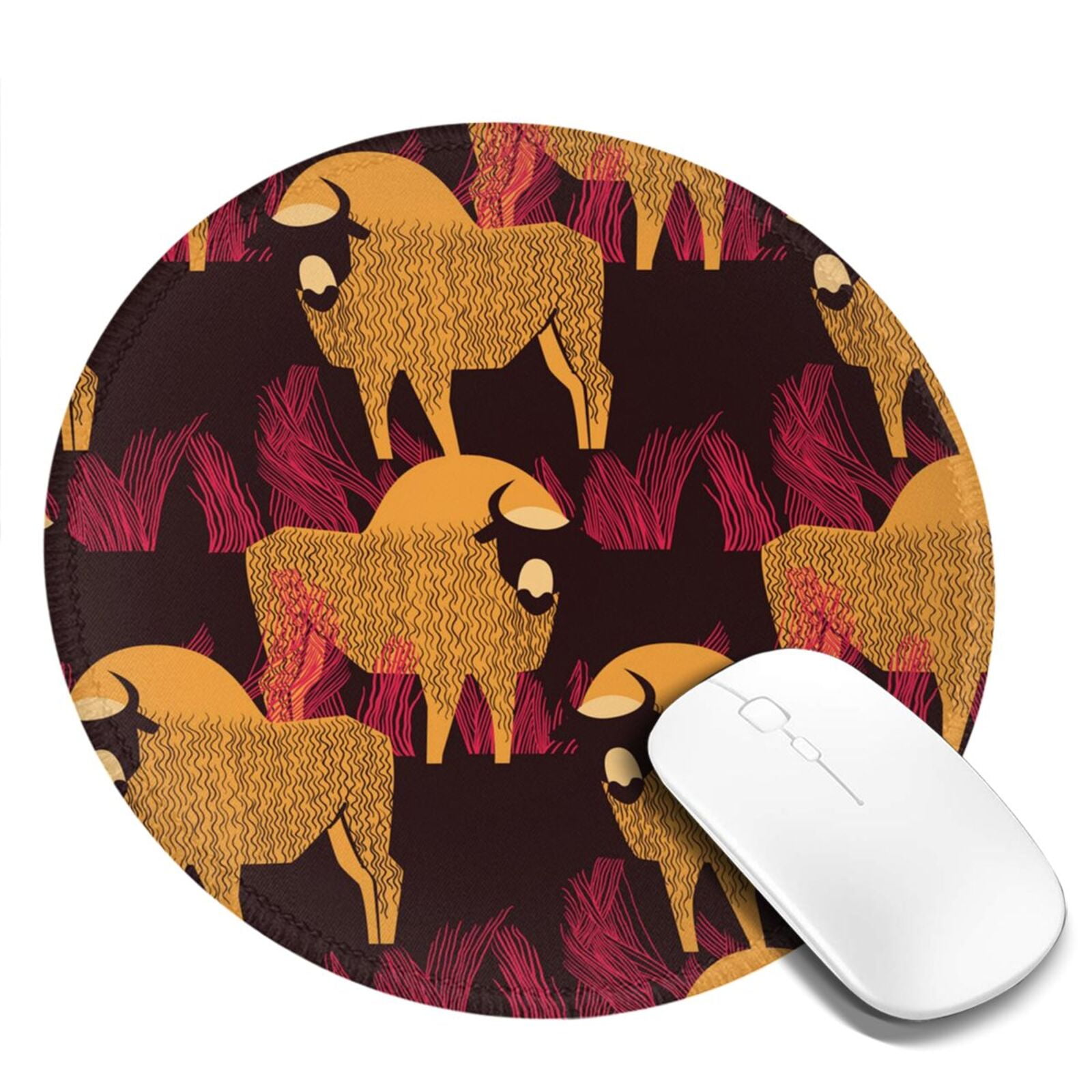 Mouse Pad Small Round Mousepad Non-Slip Rubber Base for Office Desk ...