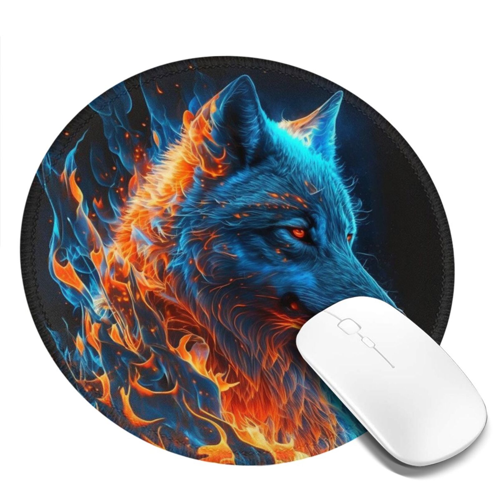 Mouse Pad Small Round Mousepad Non-Slip Rubber Base for Office Desk ...