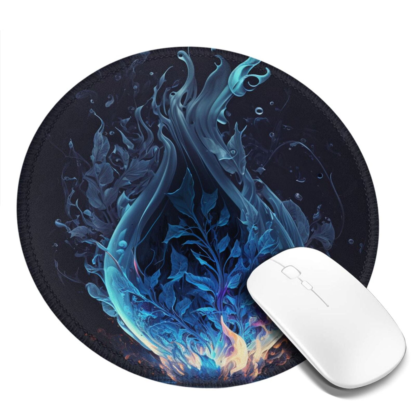 Mouse Pad Small Round Mousepad Non-Slip Rubber Base for Office Desk ...