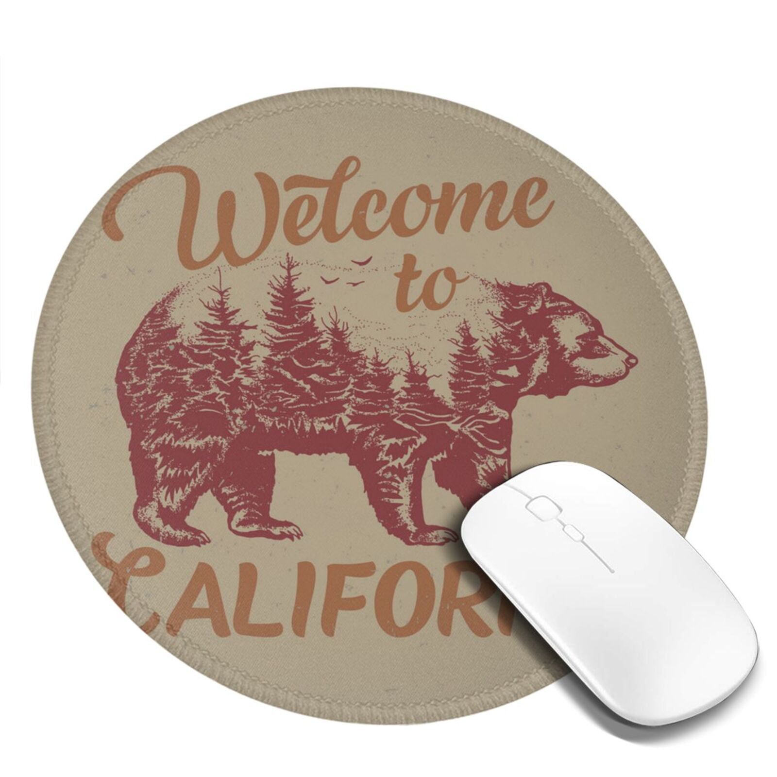 Mouse Pad Small Round Mousepad Non-Slip Rubber Base for Office Desk ...
