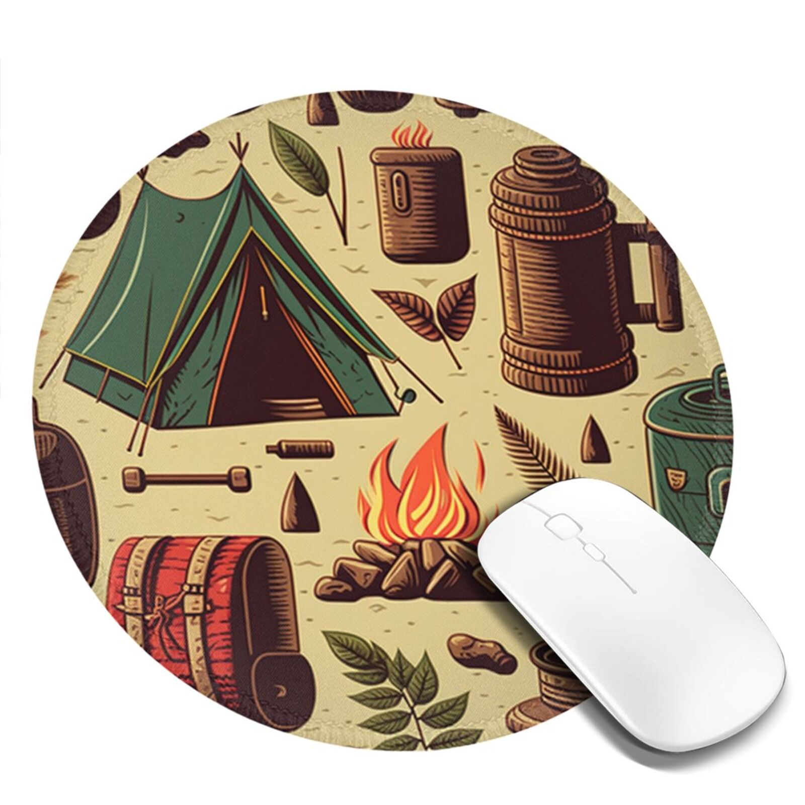 Mouse Pad Small Round Mousepad Non-Slip Rubber Base for Office Desk ...