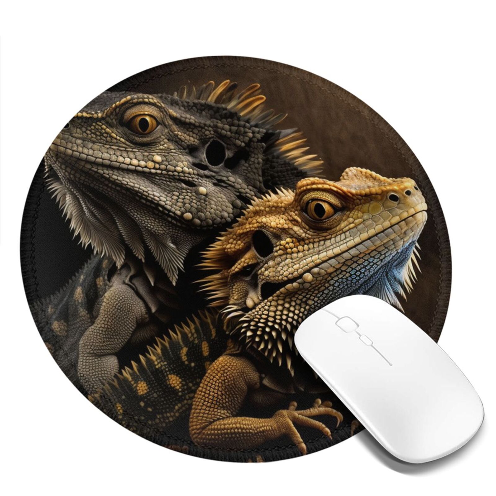 Mouse Pad Small Round Mousepad Non-Slip Rubber Base for Office Desk ...