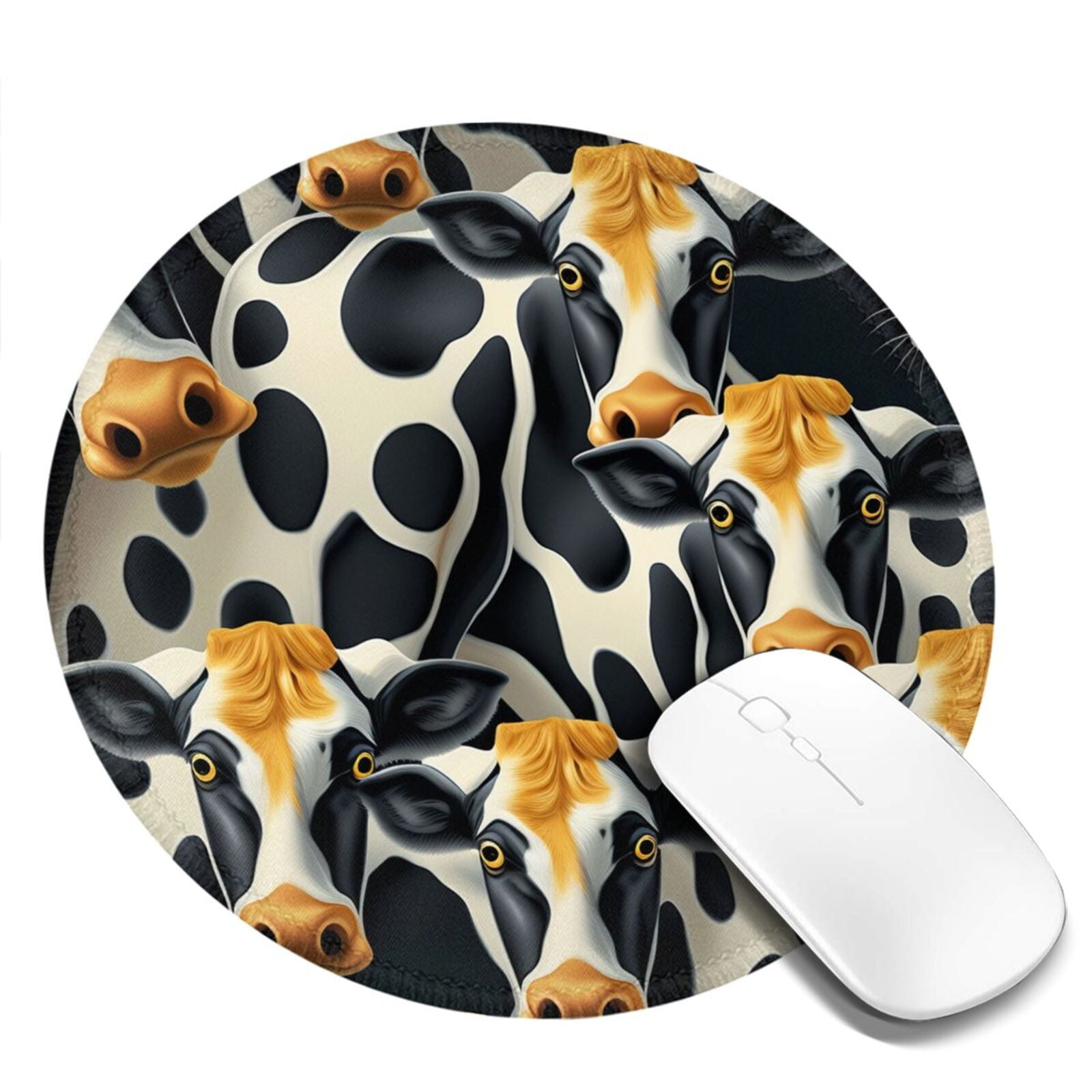 Mouse Pad Small Round Mousepad Non-Slip Rubber Base for Office Desk ...