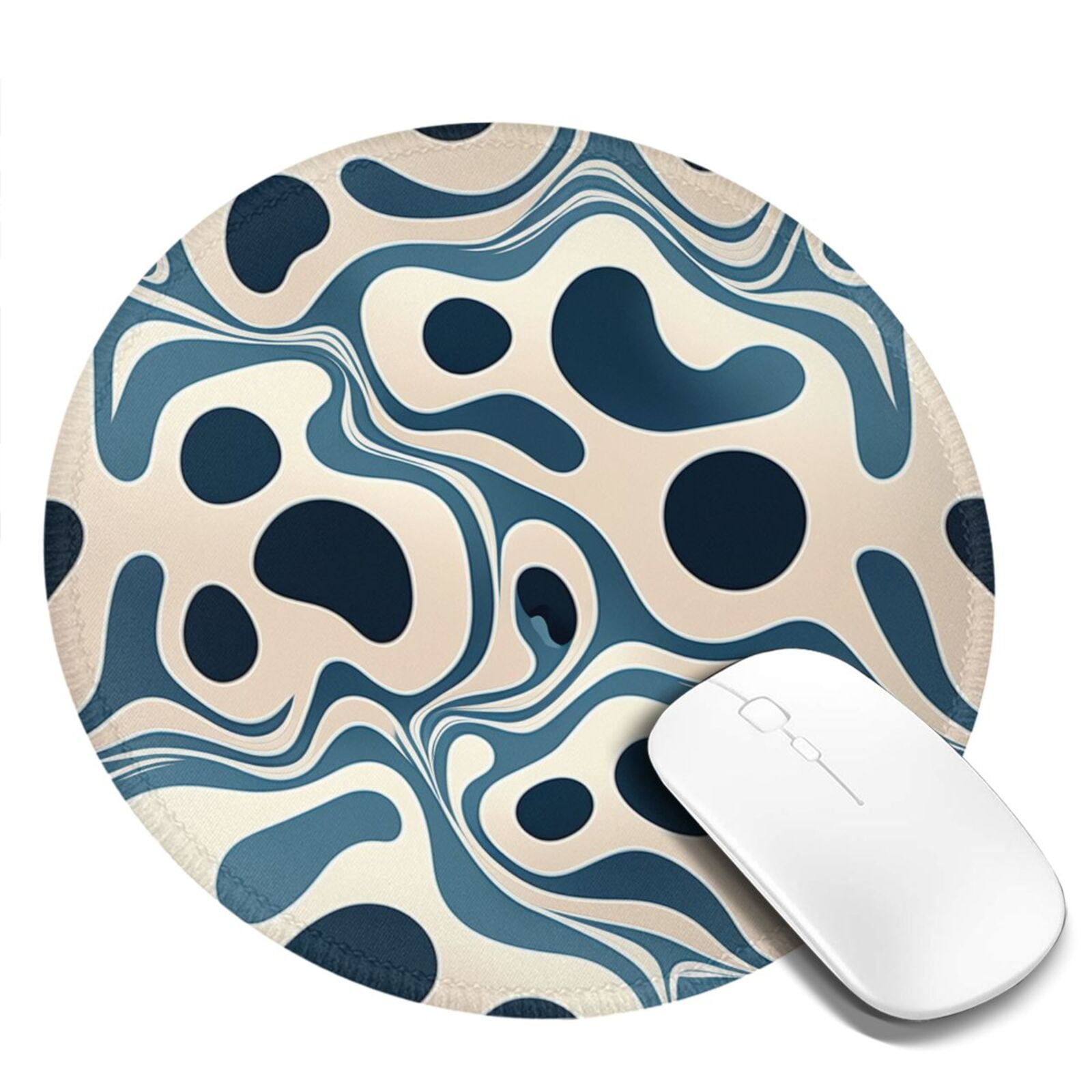 Mouse Pad Small Round Mousepad Non-Slip Rubber Base for Office Desk ...