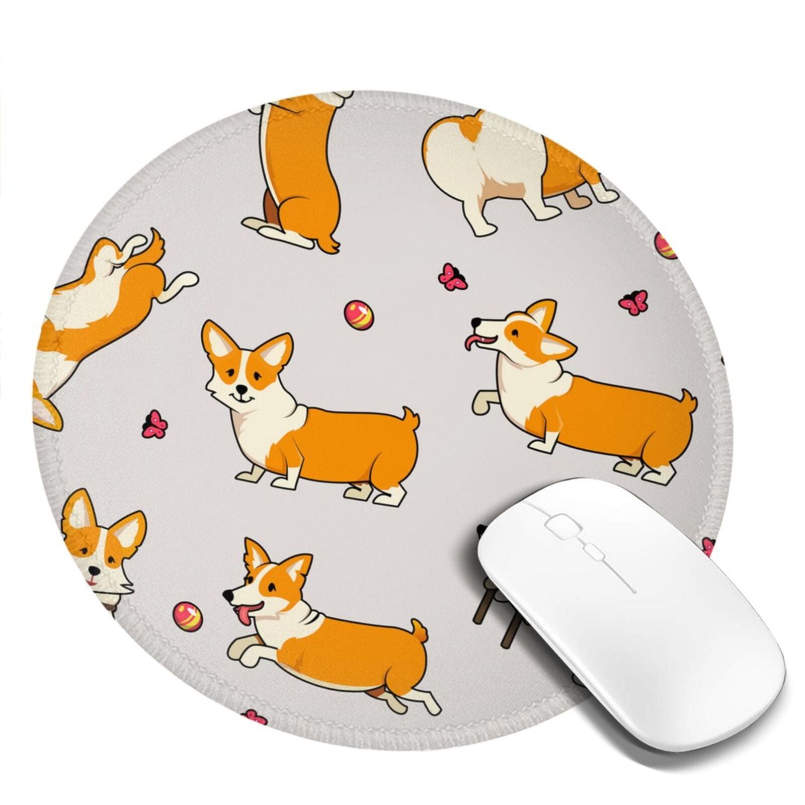 Mouse Pad Small Round Mousepad Non-Slip Rubber Base for Office Desk ...