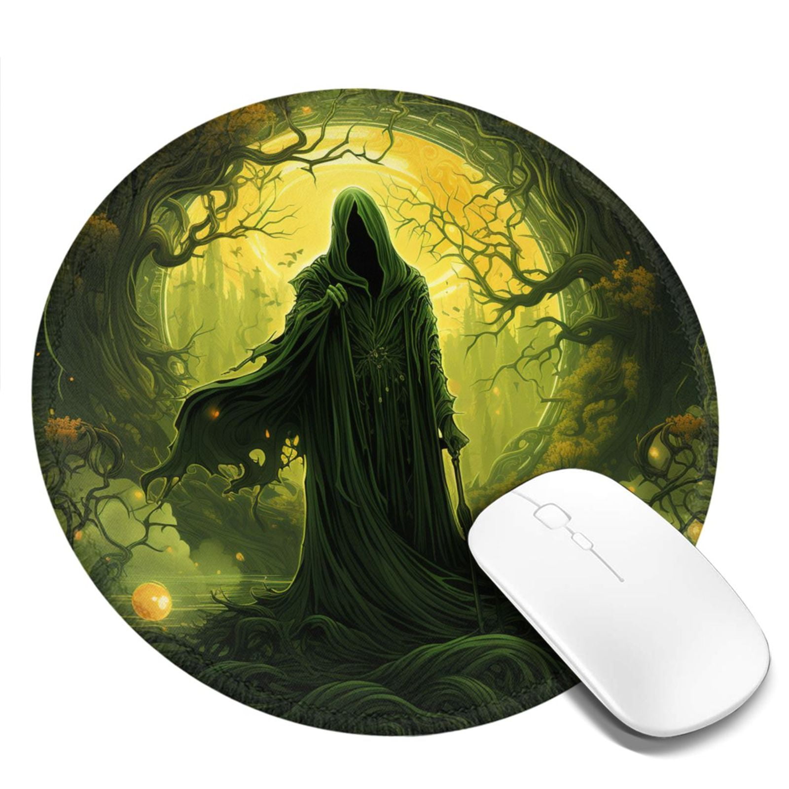 Mouse Pad Small Round Mousepad Non-Slip Rubber Base for Office Desk ...