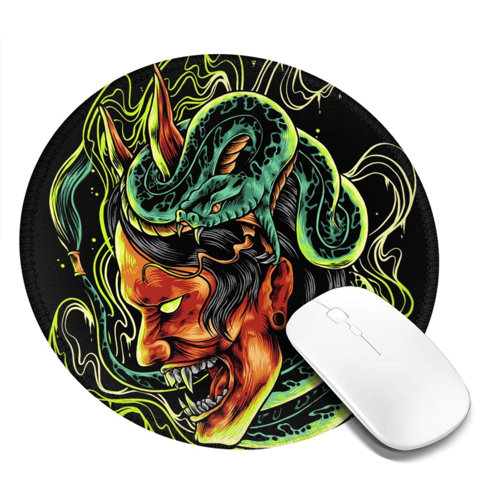 Mouse Pad Small Round Mousepad Non-Slip Rubber Base for Office Desk ...