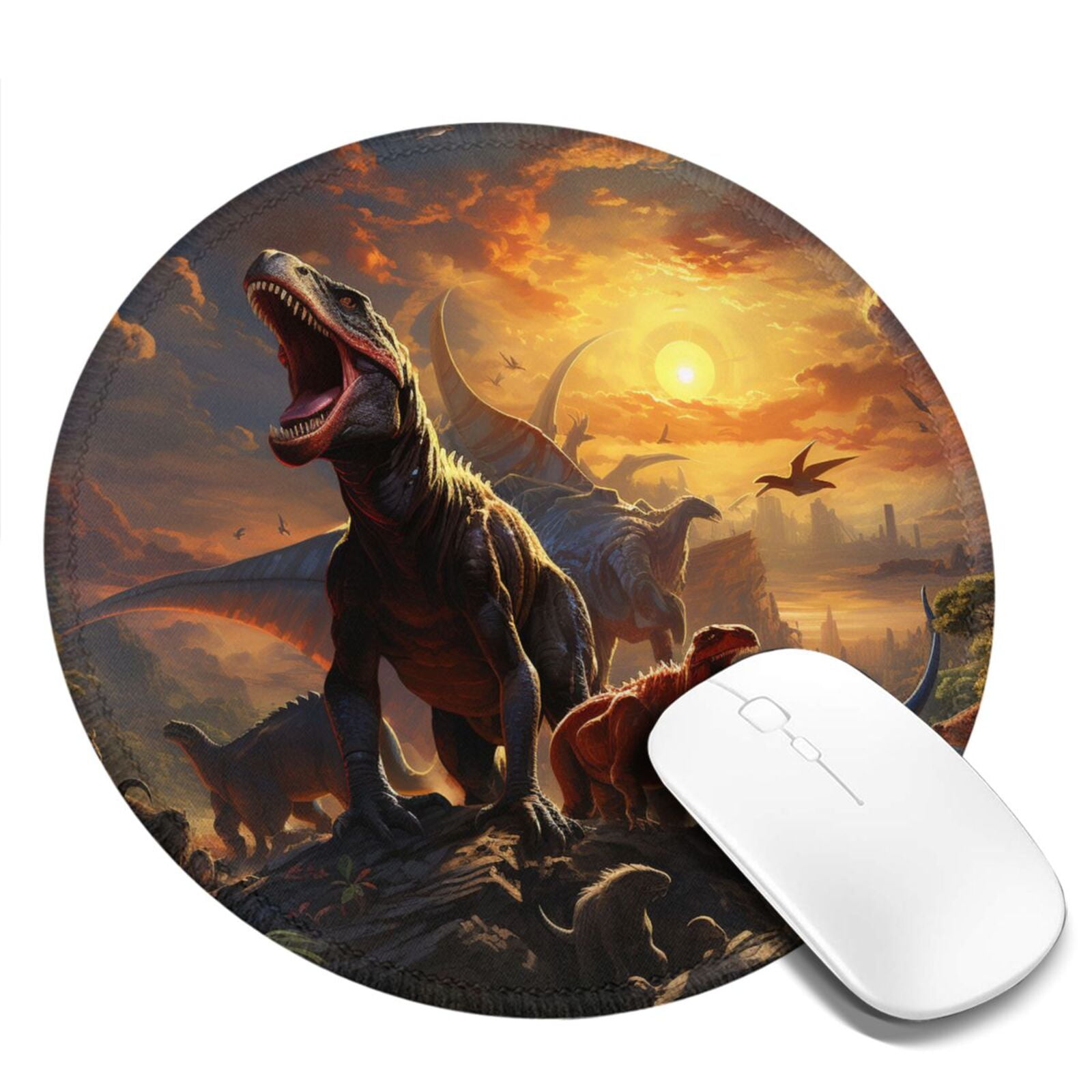 Mouse Pad Small Round Mousepad Non-Slip Rubber Base for Office Desk ...
