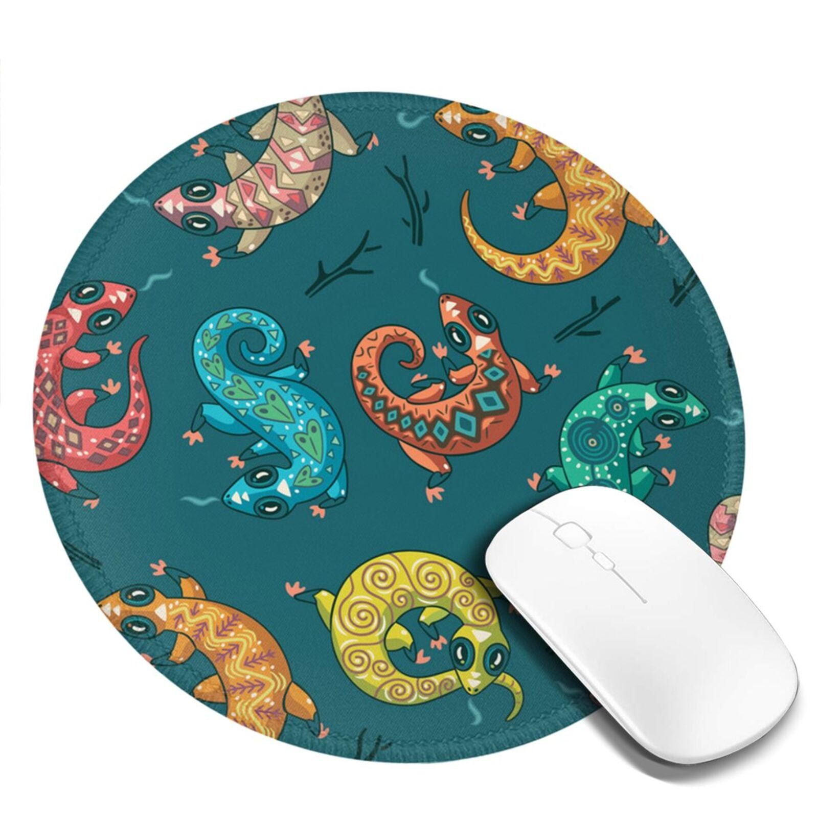 Mouse Pad Small Round Mousepad Non-Slip Rubber Base for Office Desk ...
