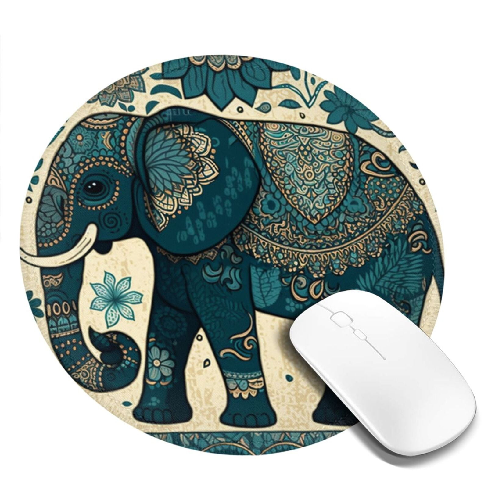 Mouse Pad Small Round Mousepad Non-Slip Rubber Base for Office Desk ...