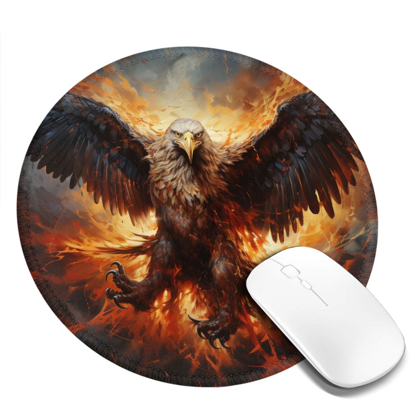 Mouse Pad Small Round Mousepad Non-Slip Rubber Base for Office Desk ...