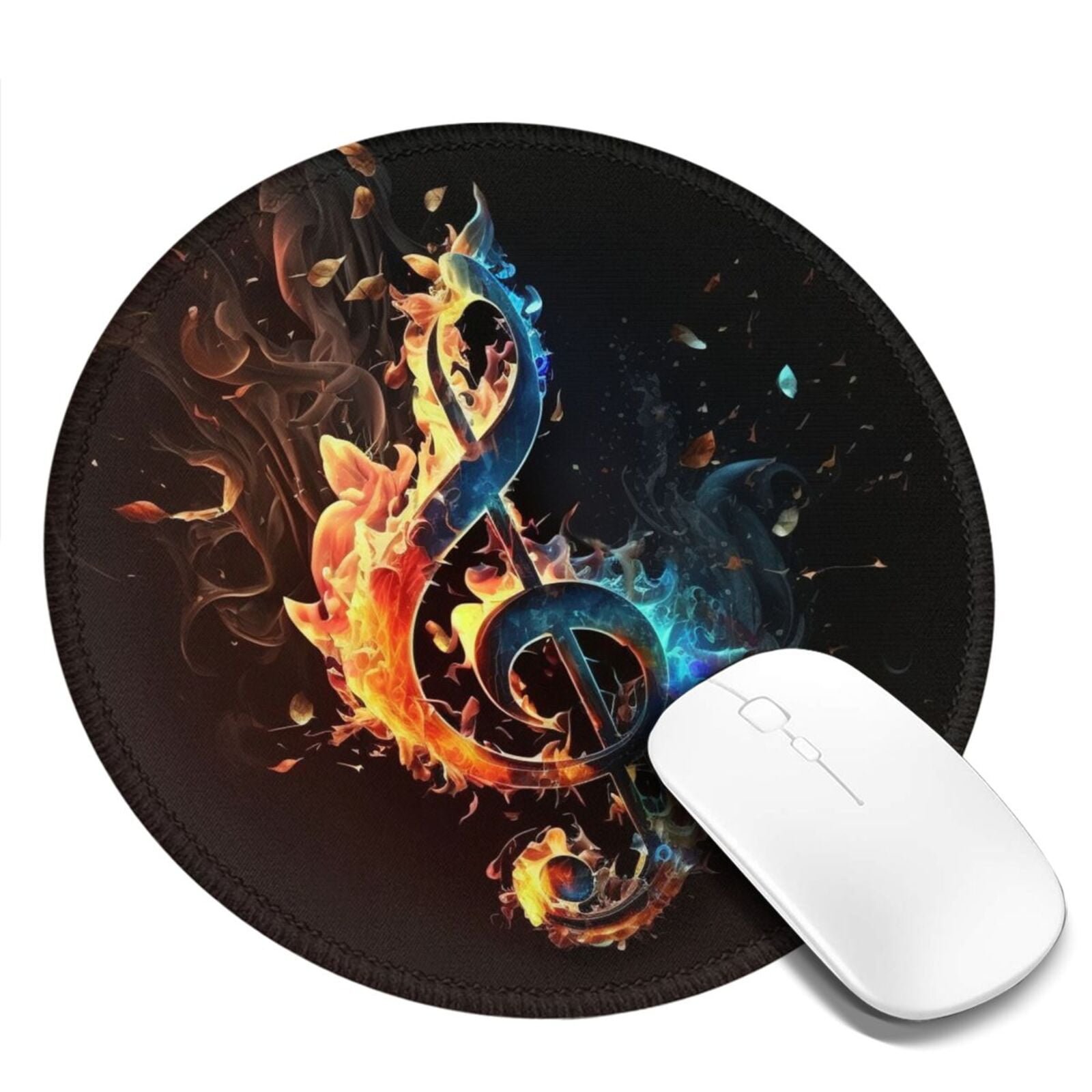 Mouse Pad Small Round Mousepad Non-Slip Rubber Base for Office Desk ...