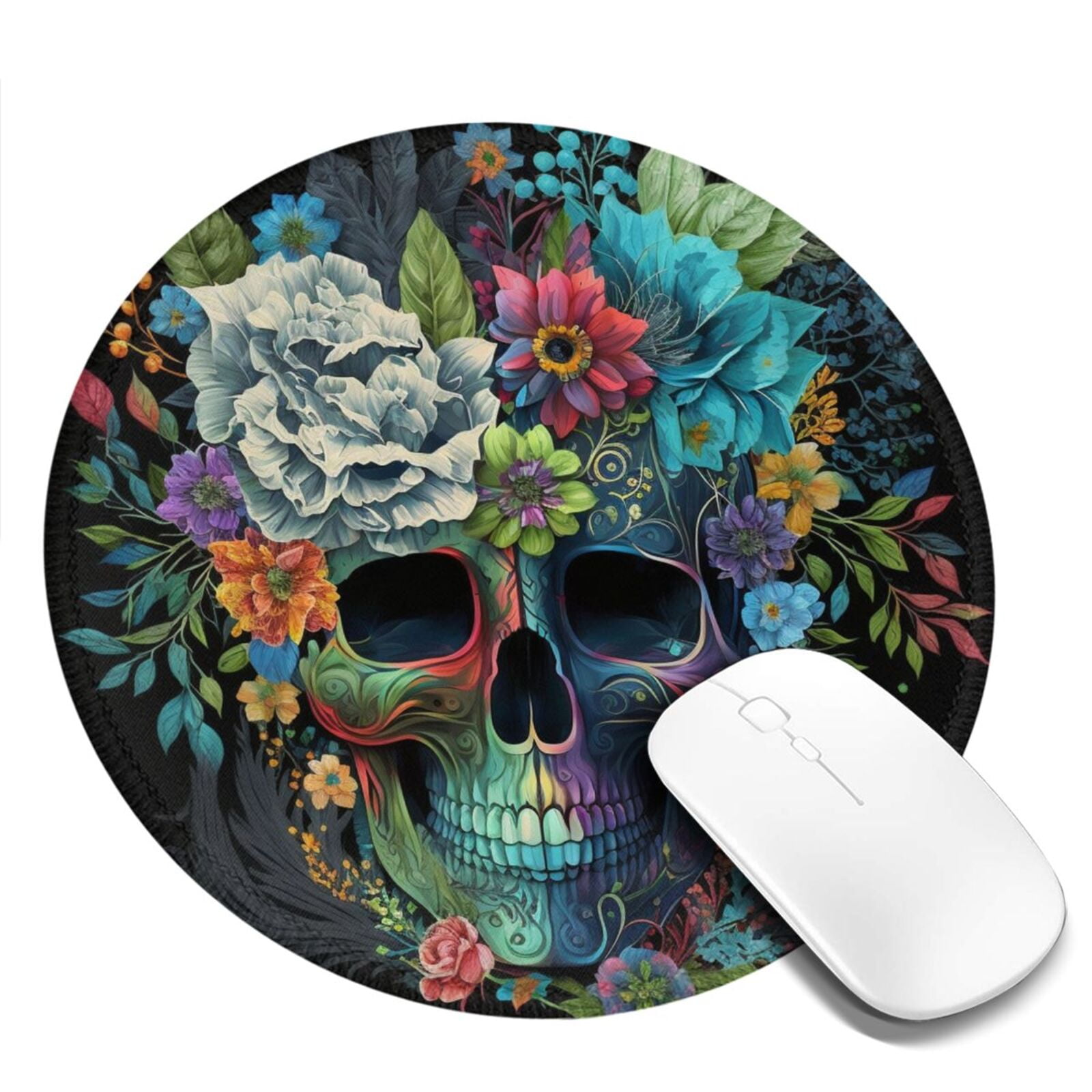 Mouse Pad Small Round Mousepad Non-Slip Rubber Base for Office Desk ...