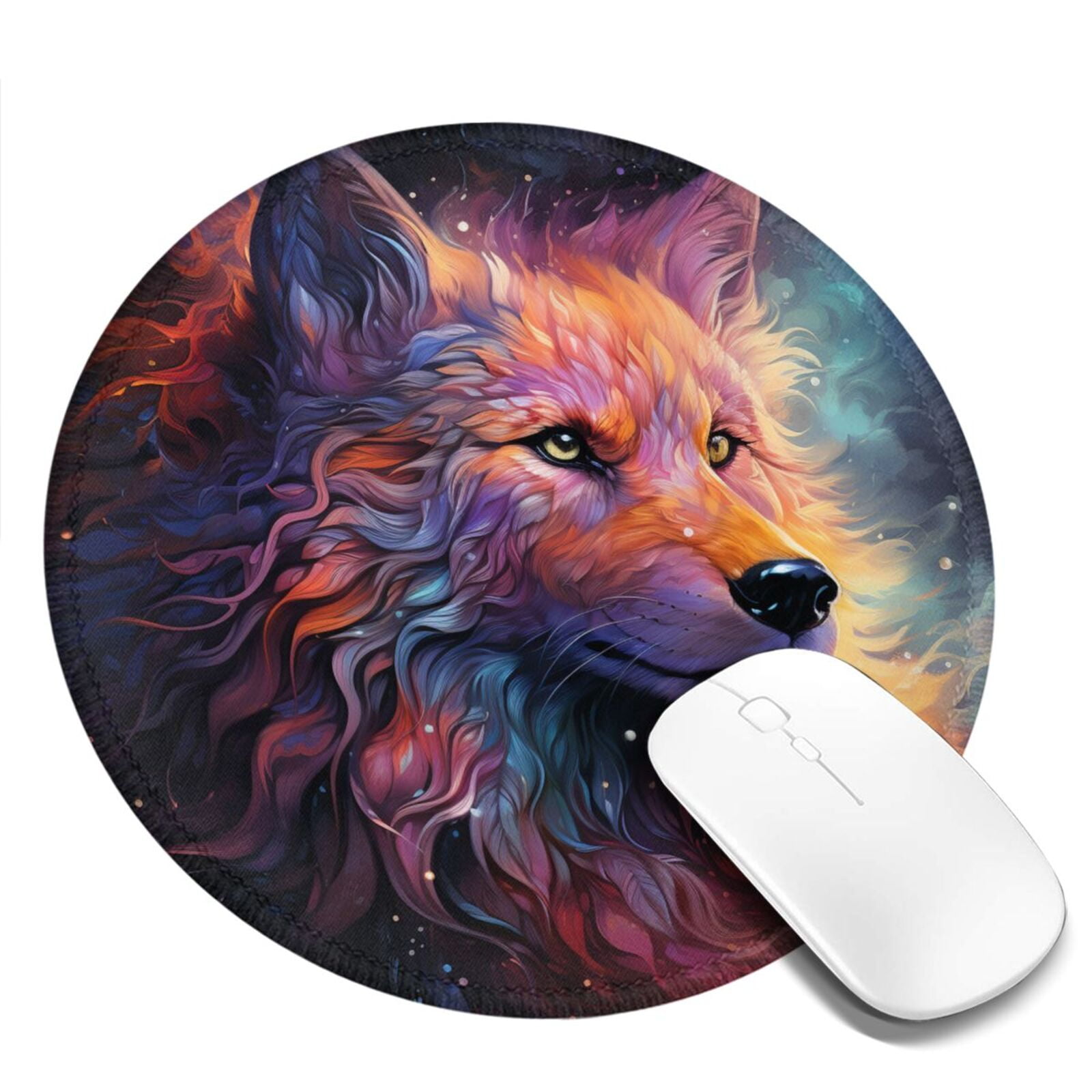 Mouse Pad Small Round Mousepad Non-Slip Rubber Base for Office Desk ...