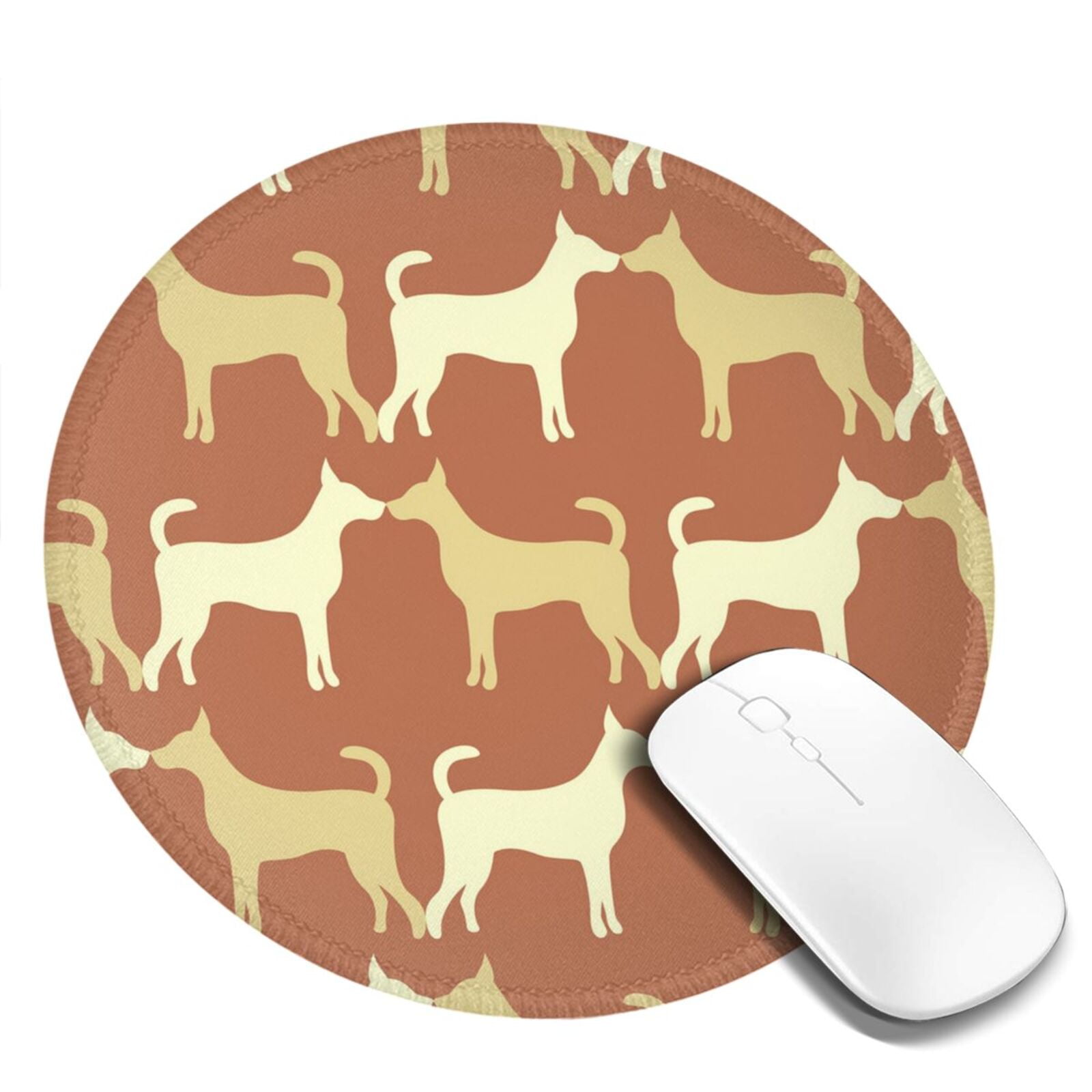 Mouse Pad Small Round Mousepad Non-Slip Rubber Base for Office Desk ...