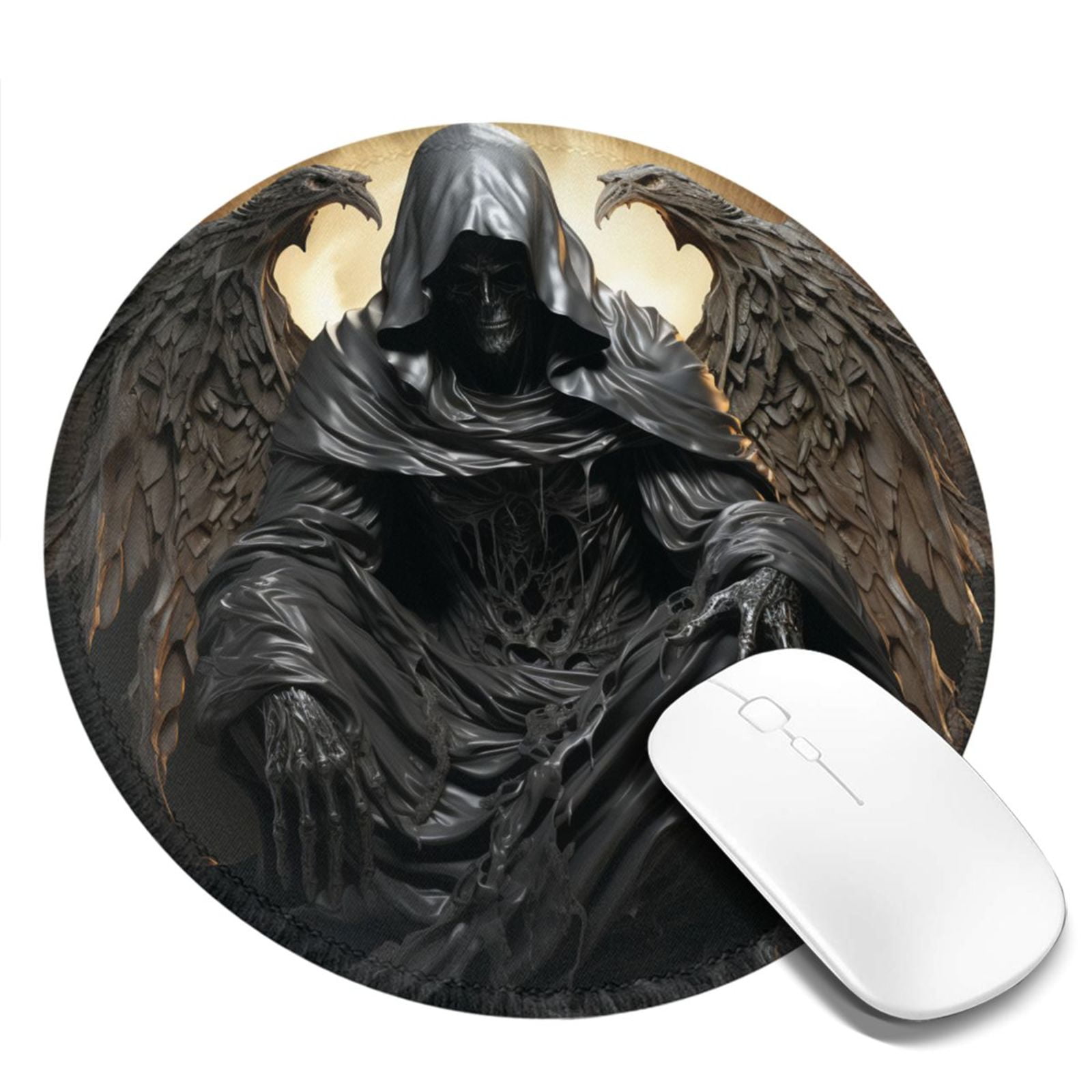 Mouse Pad Small Round Mousepad Non-Slip Rubber Base for Office Desk ...