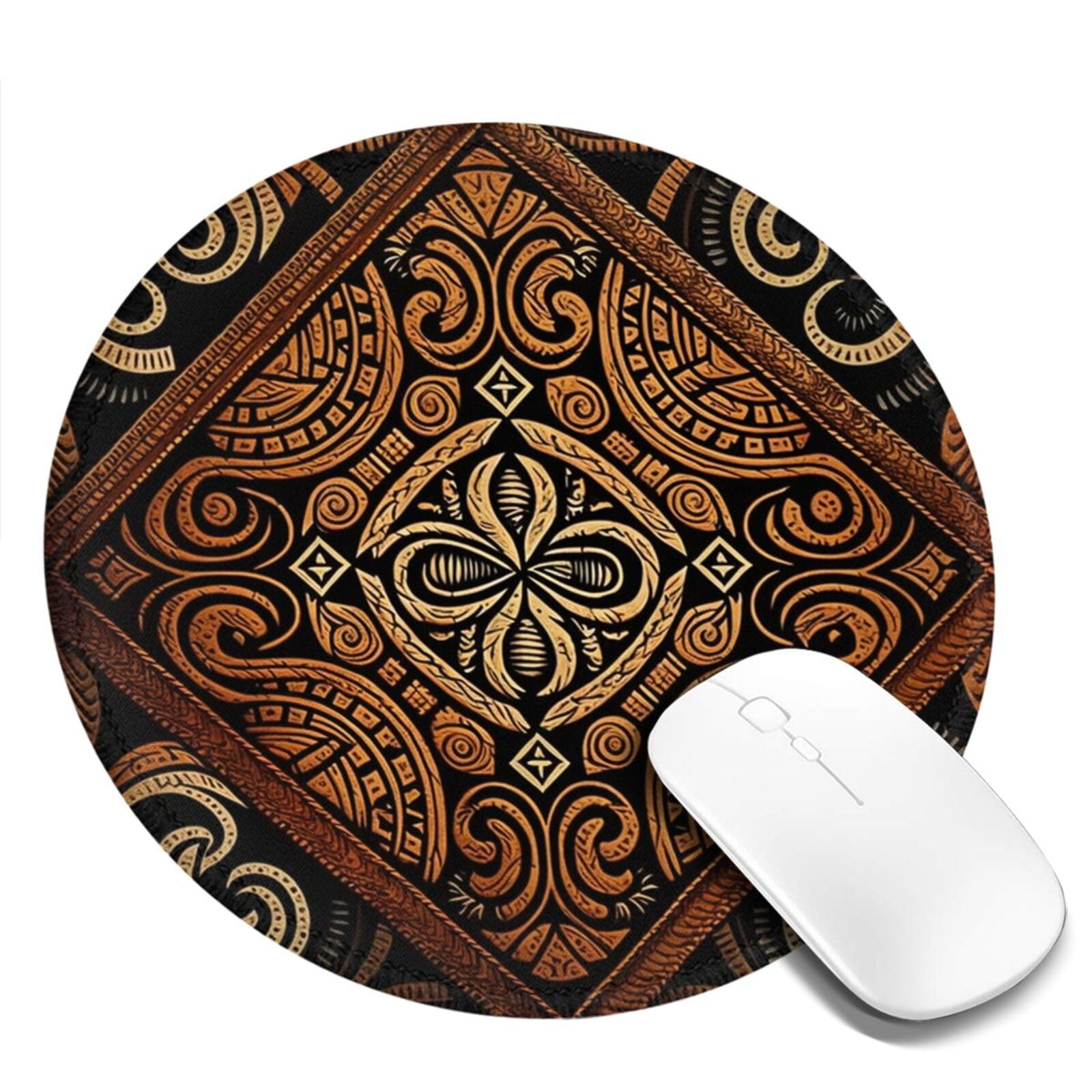 Mouse Pad Small Round Mousepad Non-Slip Rubber Base for Office Desk ...