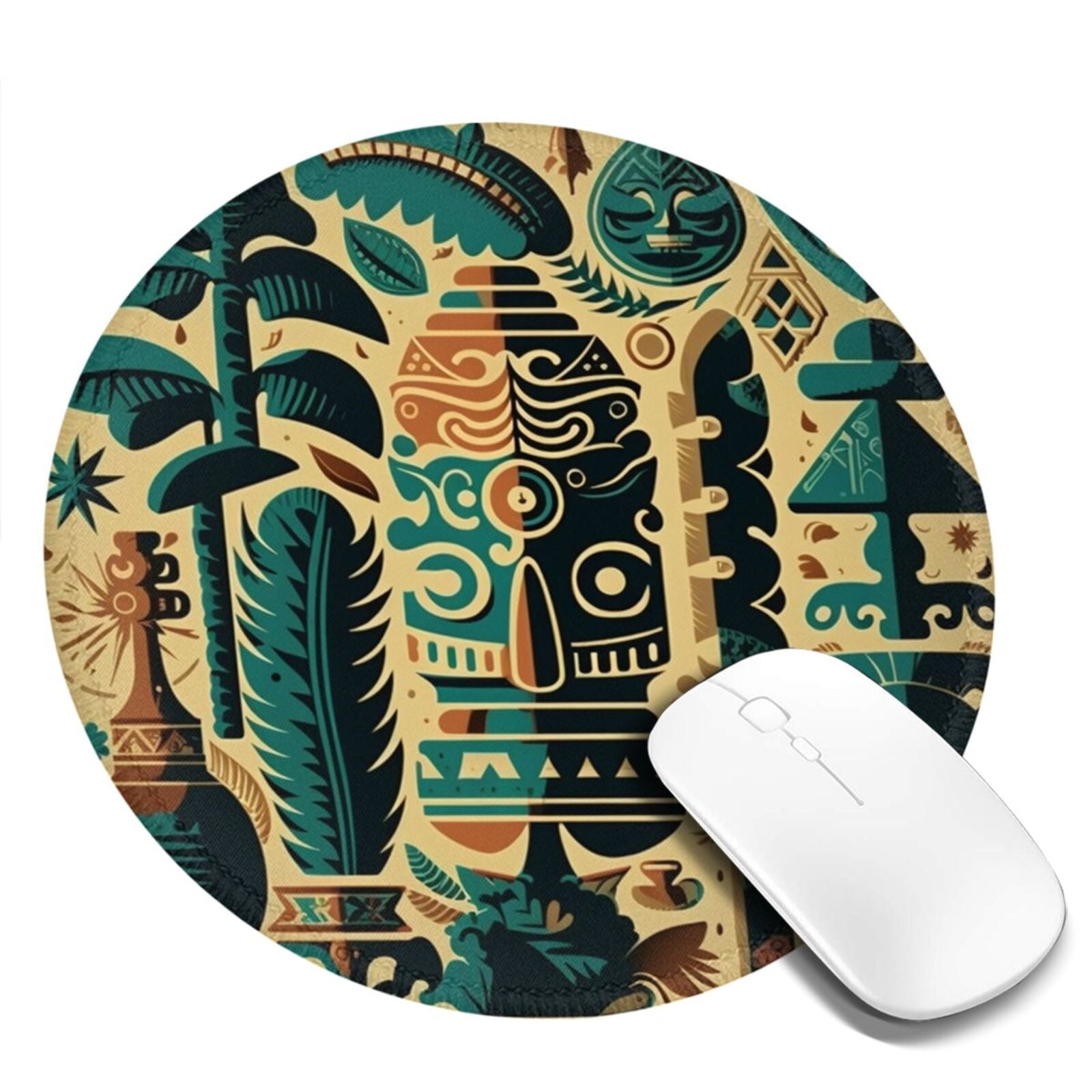 Mouse Pad Small Round Mousepad Non-Slip Rubber Base for Office Desk ...