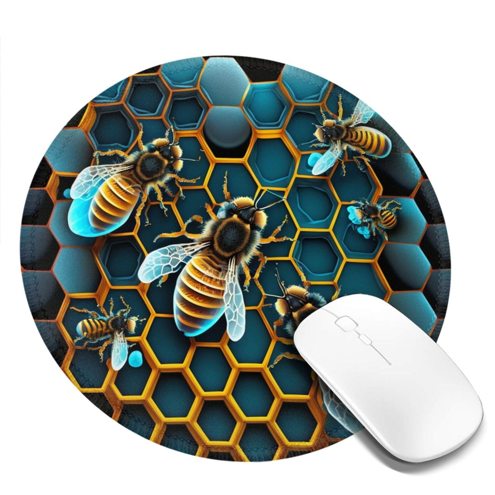 Mouse Pad Small Round Mousepad Non-Slip Rubber Base for Office Desk ...