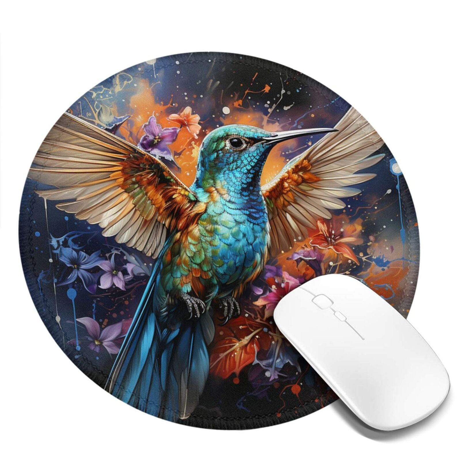 Mouse Pad Small Round Mousepad Non-Slip Rubber Base for Office Desk ...