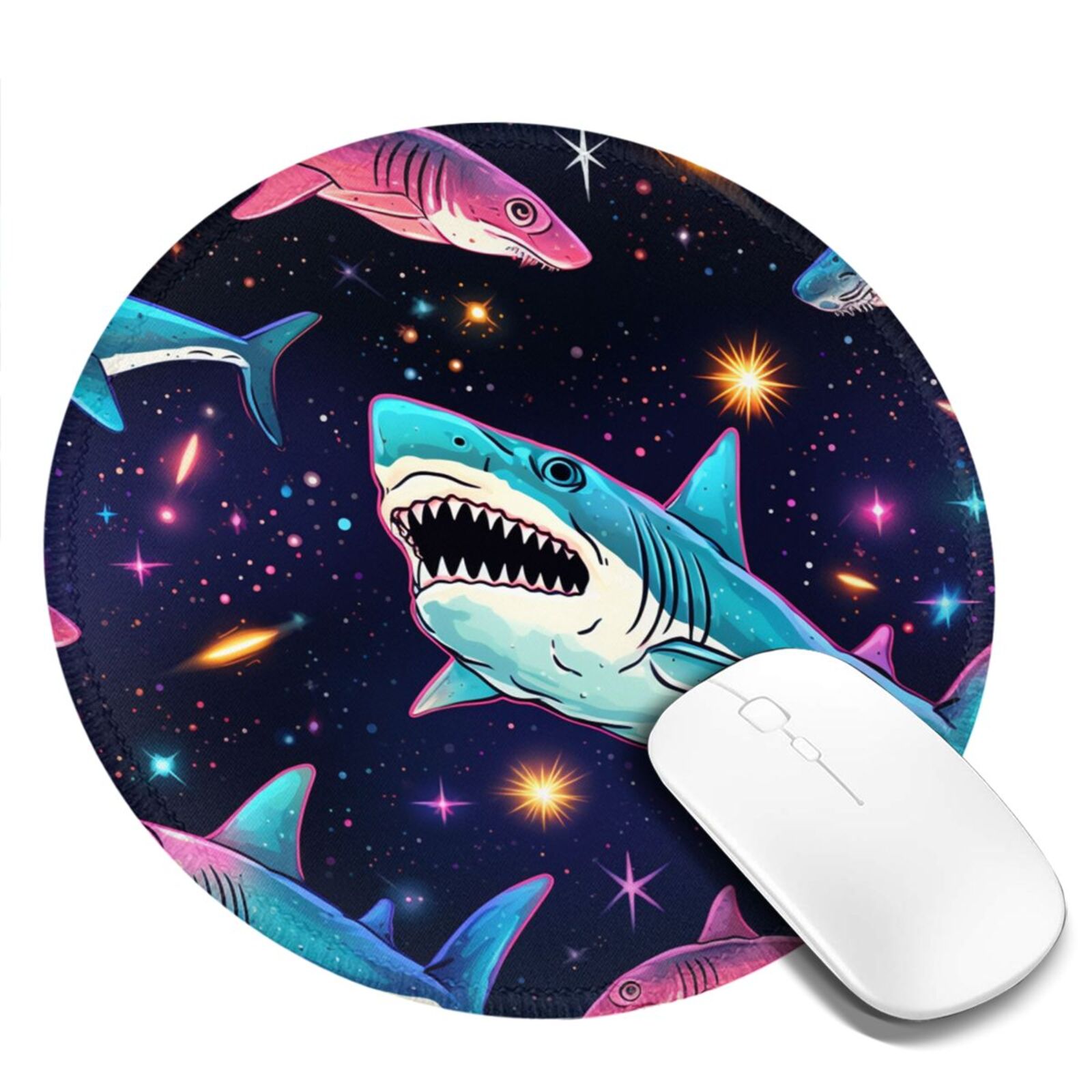 Mouse Pad Small Round Mousepad Non-Slip Rubber Base for Office Desk ...