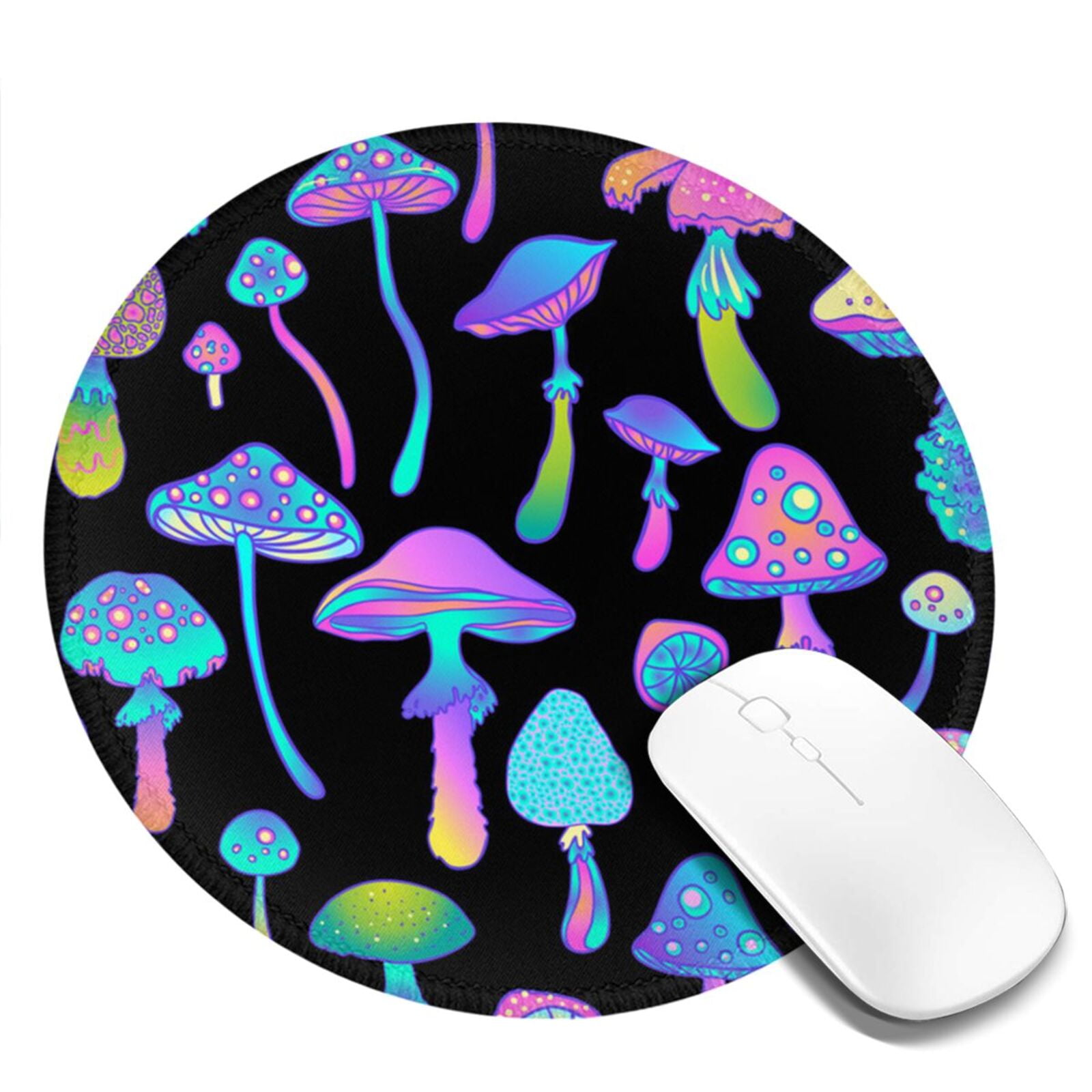 Mouse Pad Small Round Mousepad Non-Slip Rubber Base for Office Desk ...