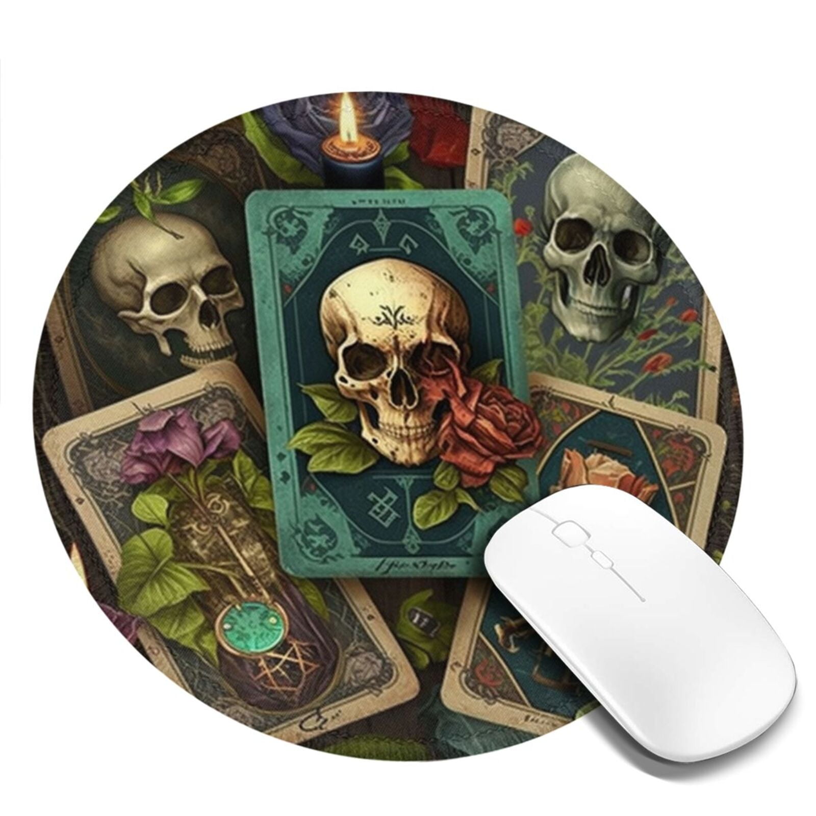 Mouse Pad Small Round Mousepad Non-Slip Rubber Base for Office Desk ...