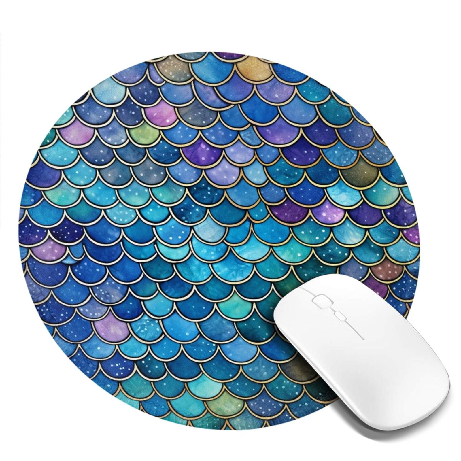 Mouse Pad Small Round Mousepad Non-Slip Rubber Base for Office Desk ...