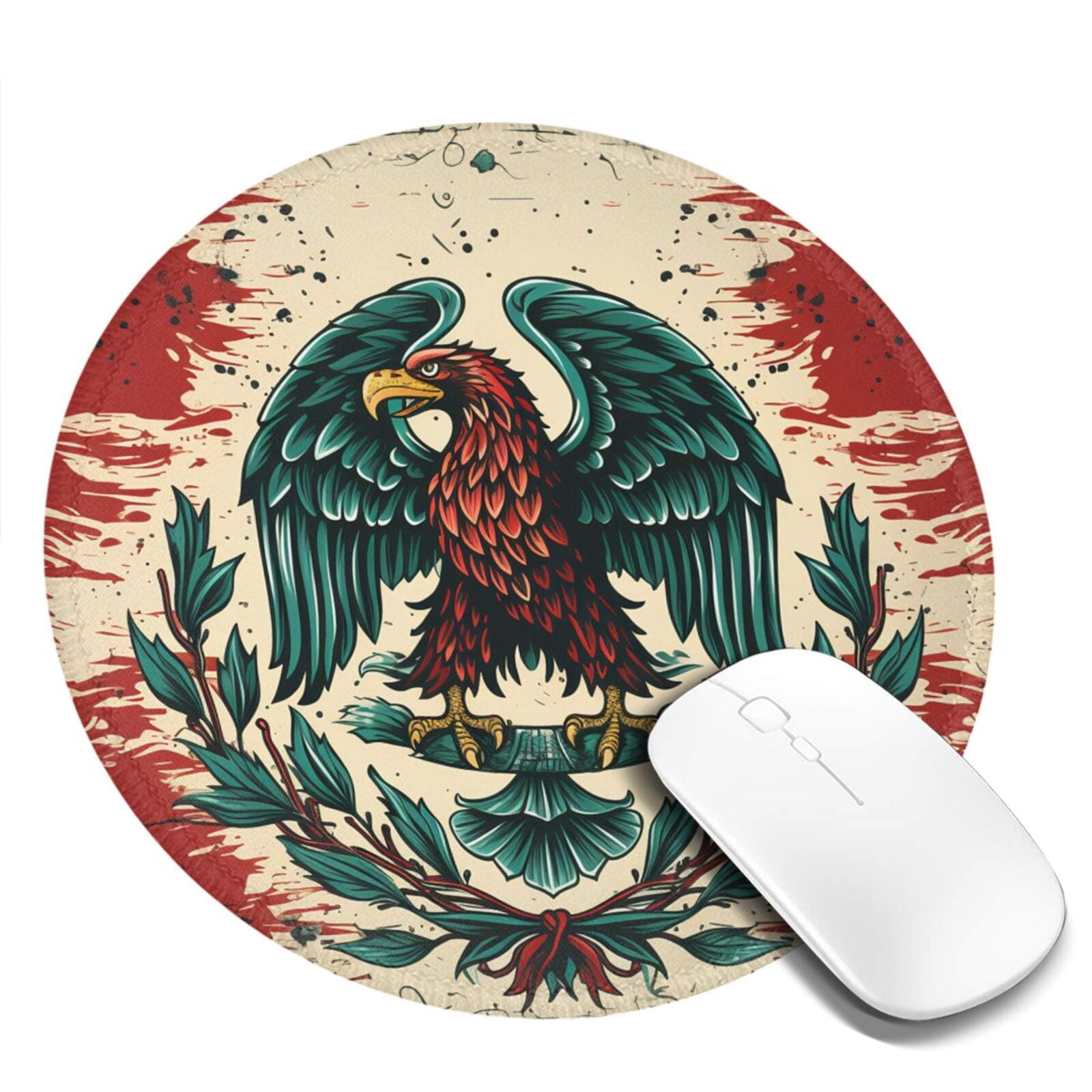 Mouse Pad Small Round Mousepad Non-Slip Rubber Base for Office Desk ...